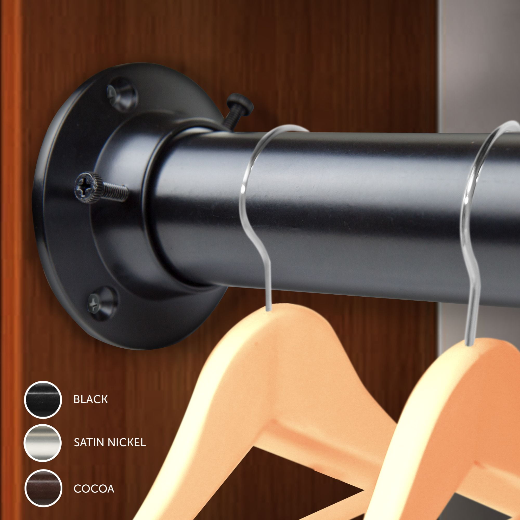 Contemporary Home Living 48" Black Contemporary Adjustable Room Divider ...