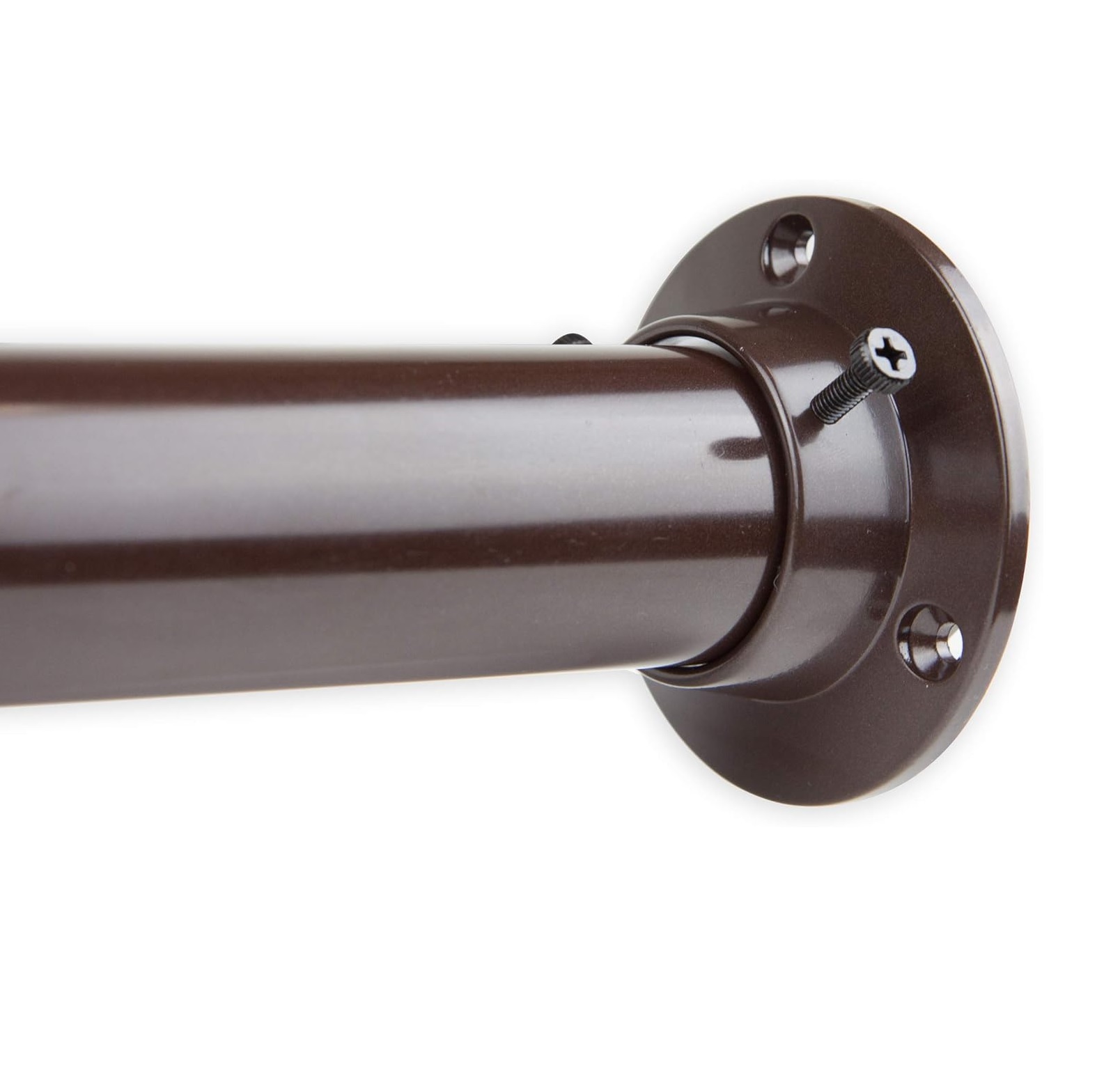 48" Brown Contemporary Adjustable Room Divider and Closet Rod with ...