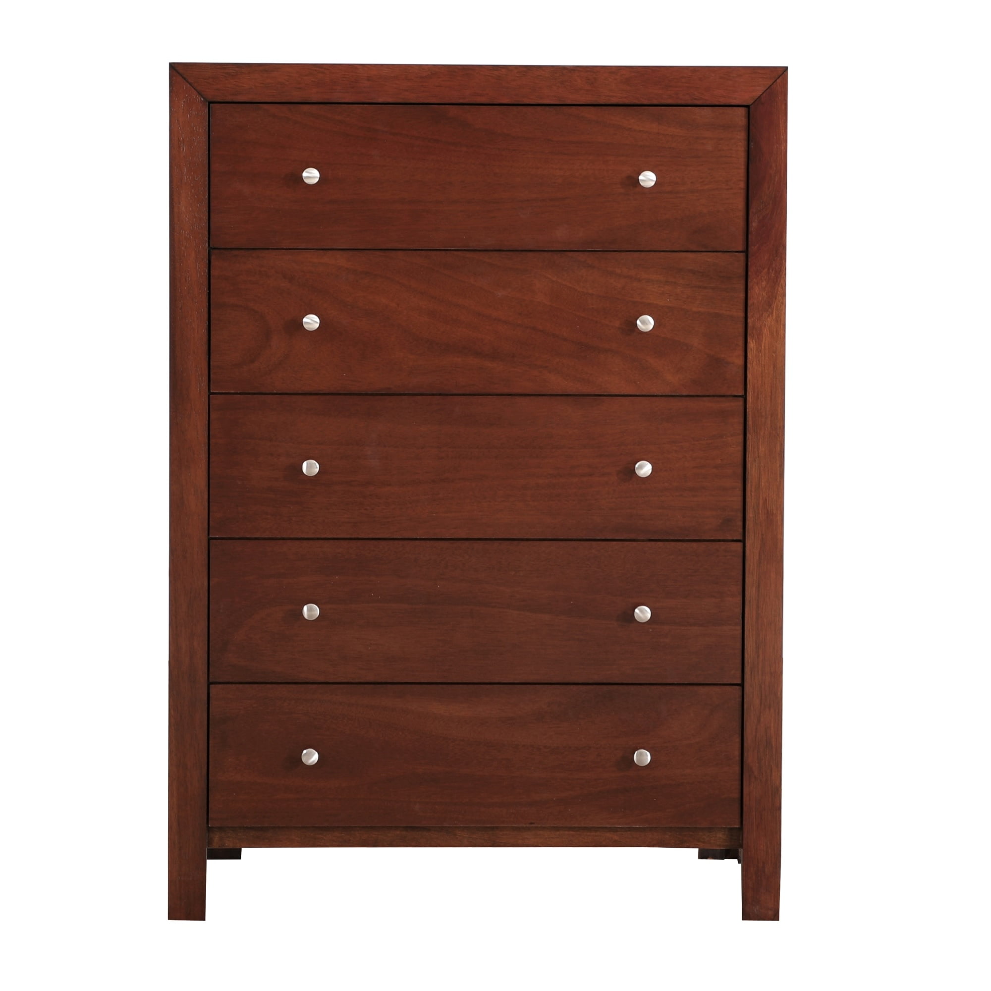 Contemporary Home Living 5-Drawer Wood Bedroom Chest - 48" - Brown ...