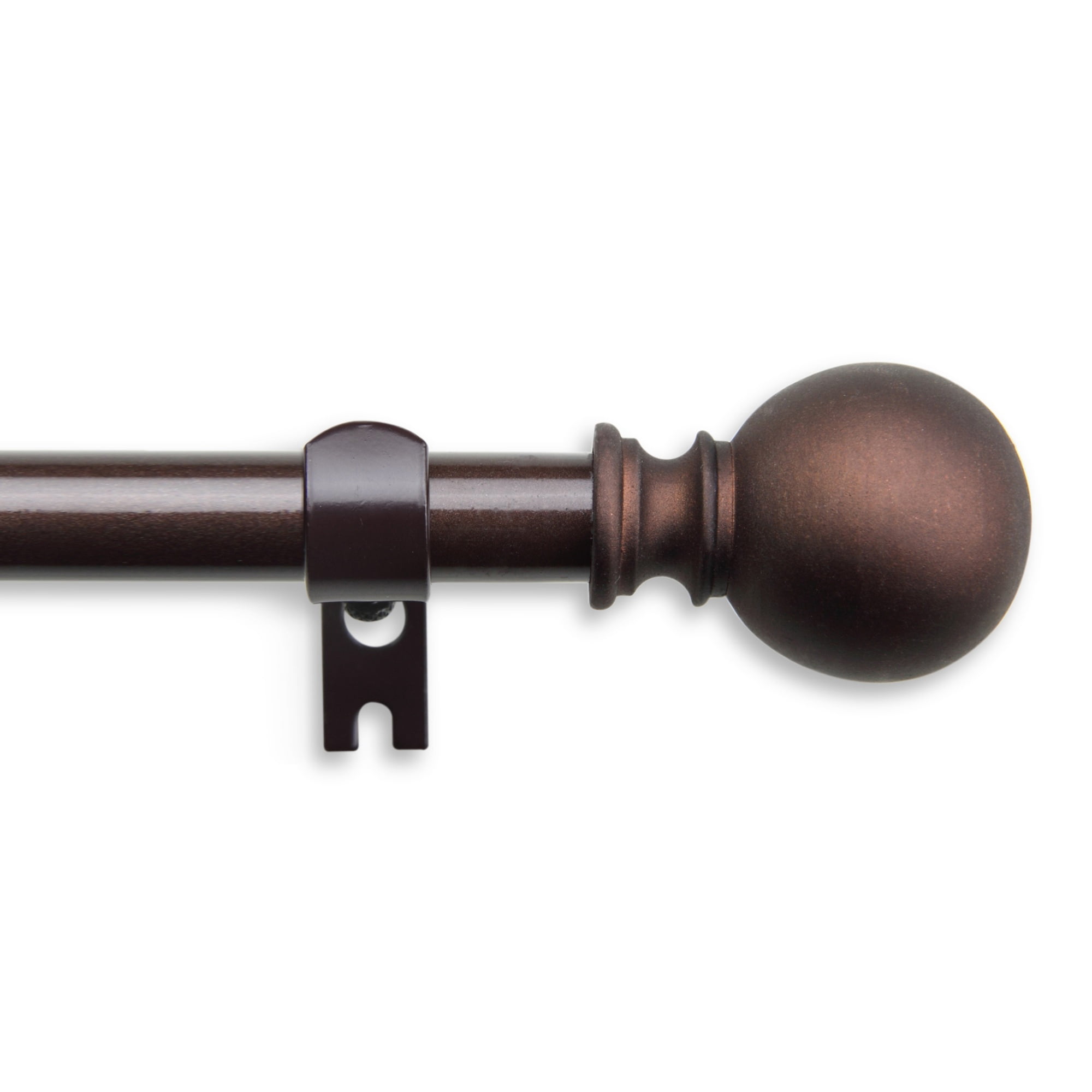 Contemporary Home Living 50" Cocoa Round Curtain Rod with Mounting ...