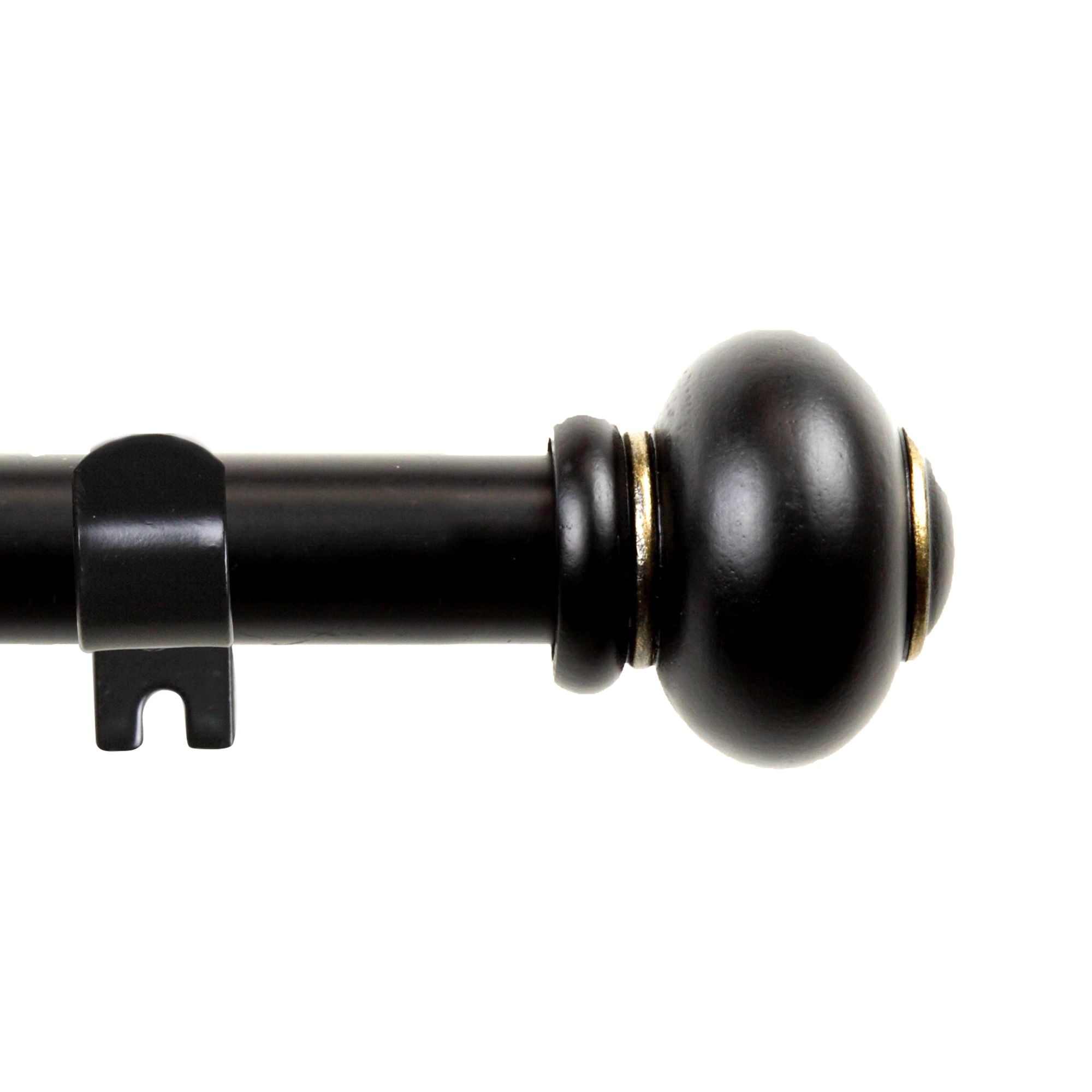Contemporary Home Living 51.6" Black Contemporary Curtain Rod with ...