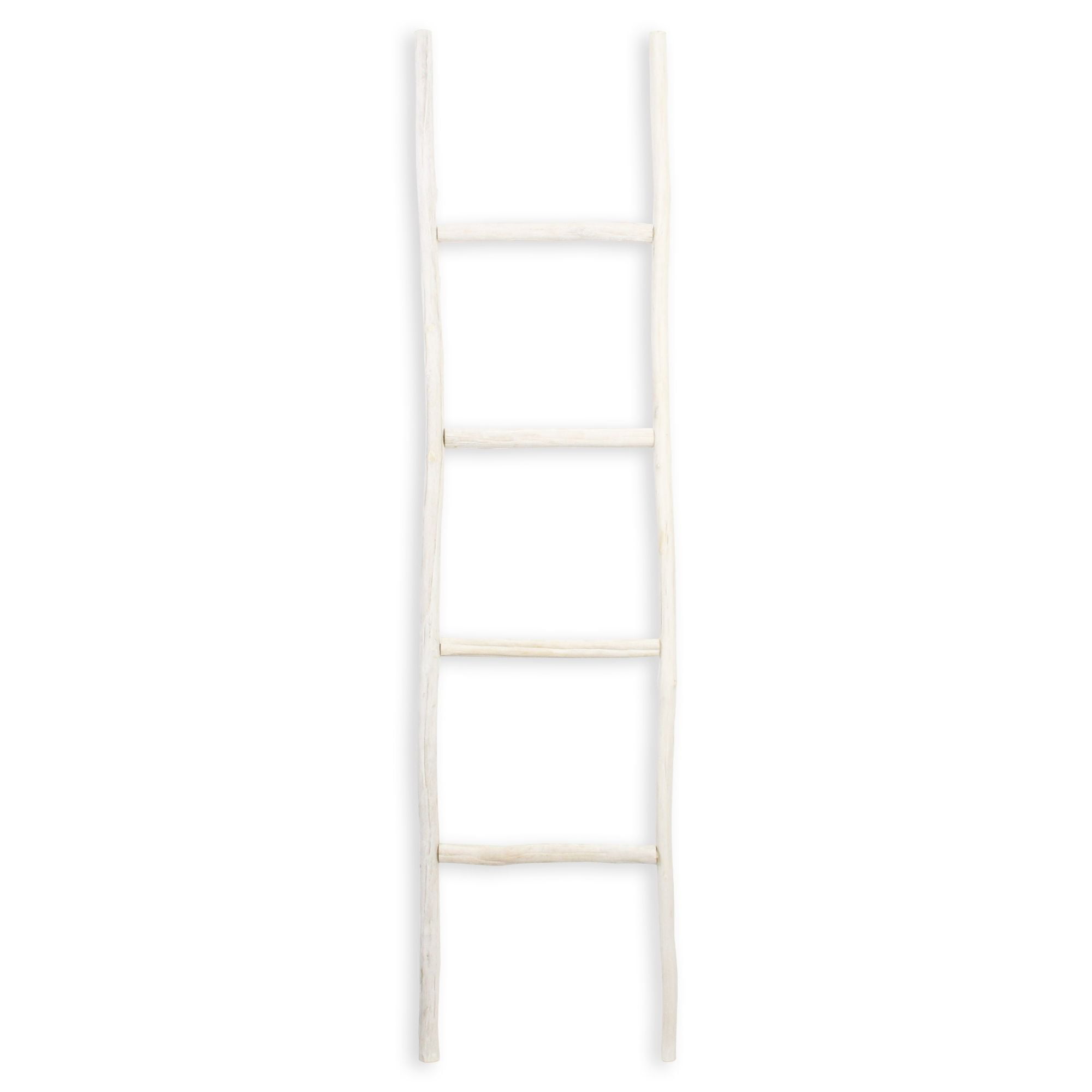 Contemporary Home Living 59" White Handcrafted Four Tiers Straight Body ...