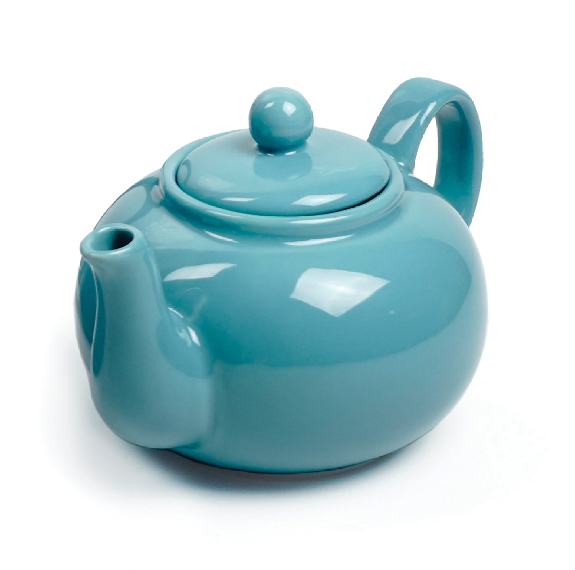 Contemporary Home Living Solid Stoneware Tabletop Teapot - 6" - Blue ...