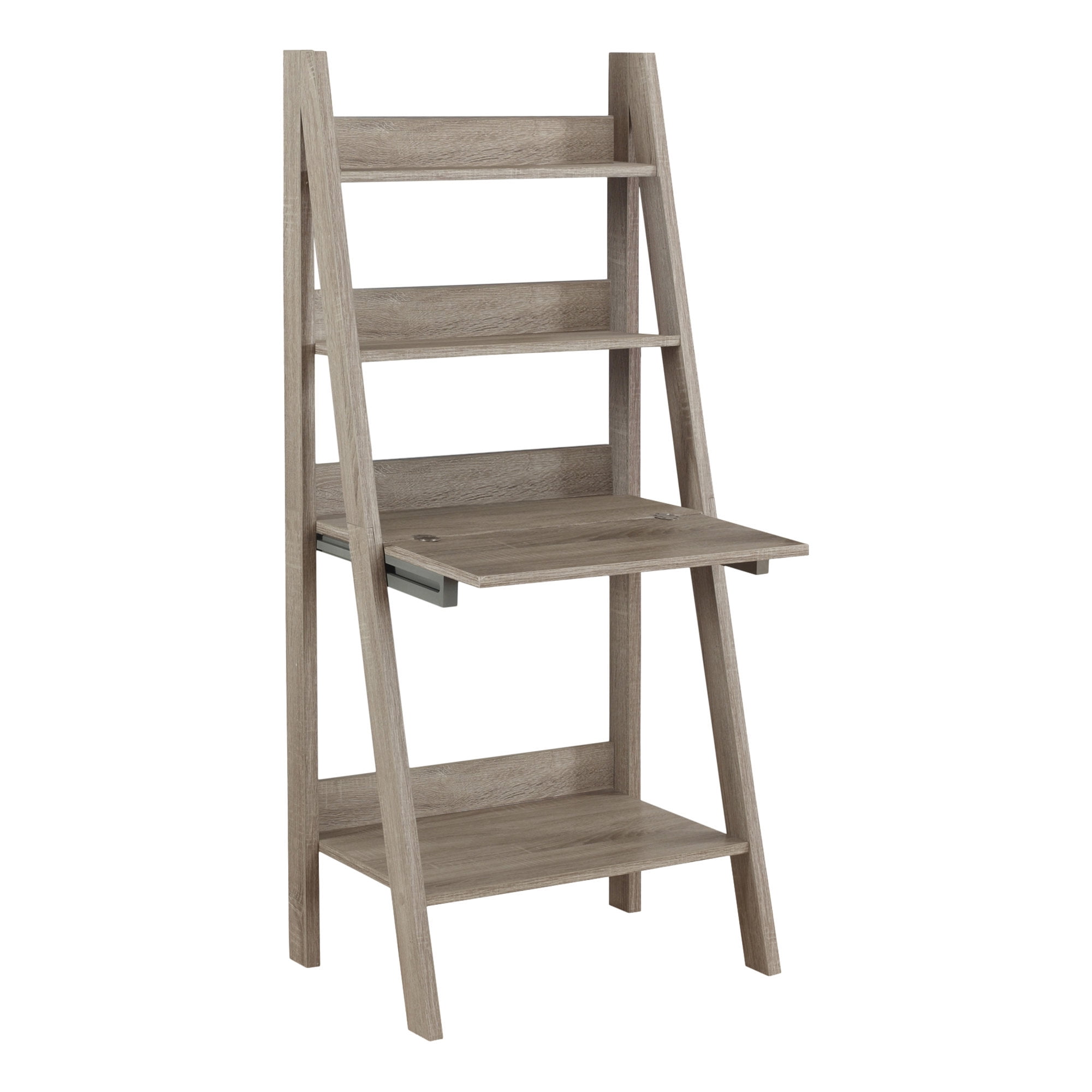 Contemporary Home Living 61" Taupe Brown Contemporary Ladder Computer ...