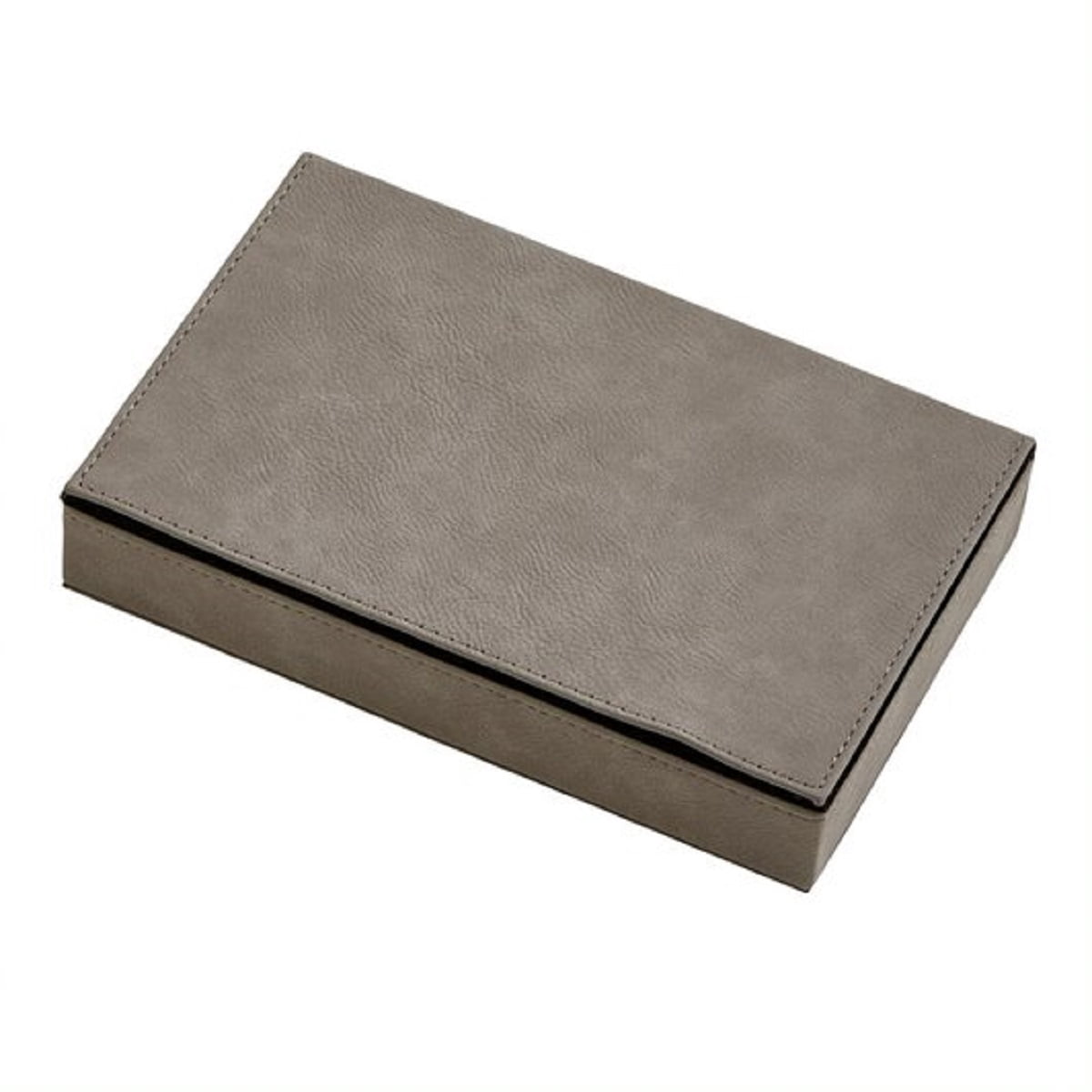 Contemporary Home Living 7.75" x 5" Taupe Gray Leatherette 2-Piece ...