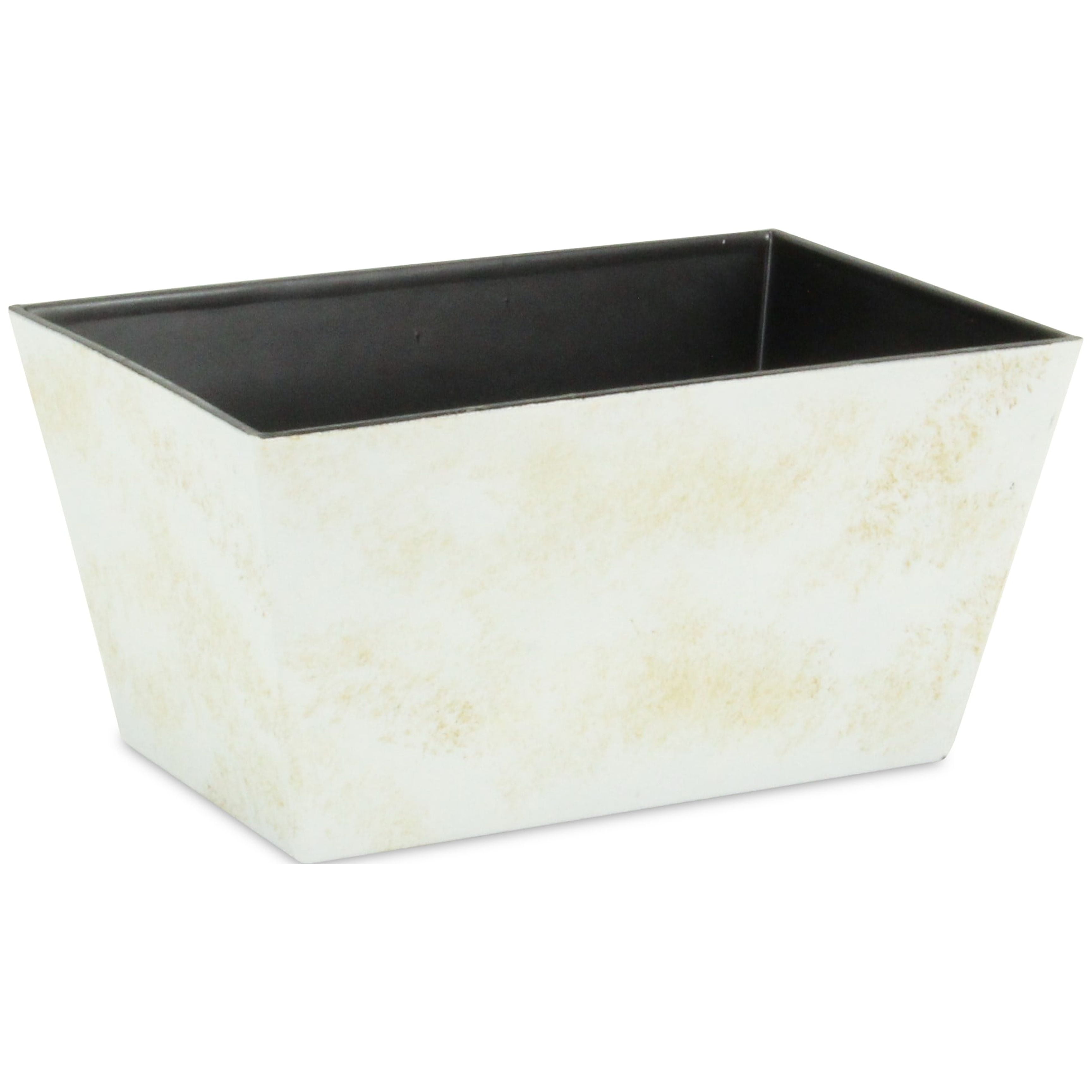 Contemporary Home Living 8.25" Beige and Black Tapered Rectangular ...