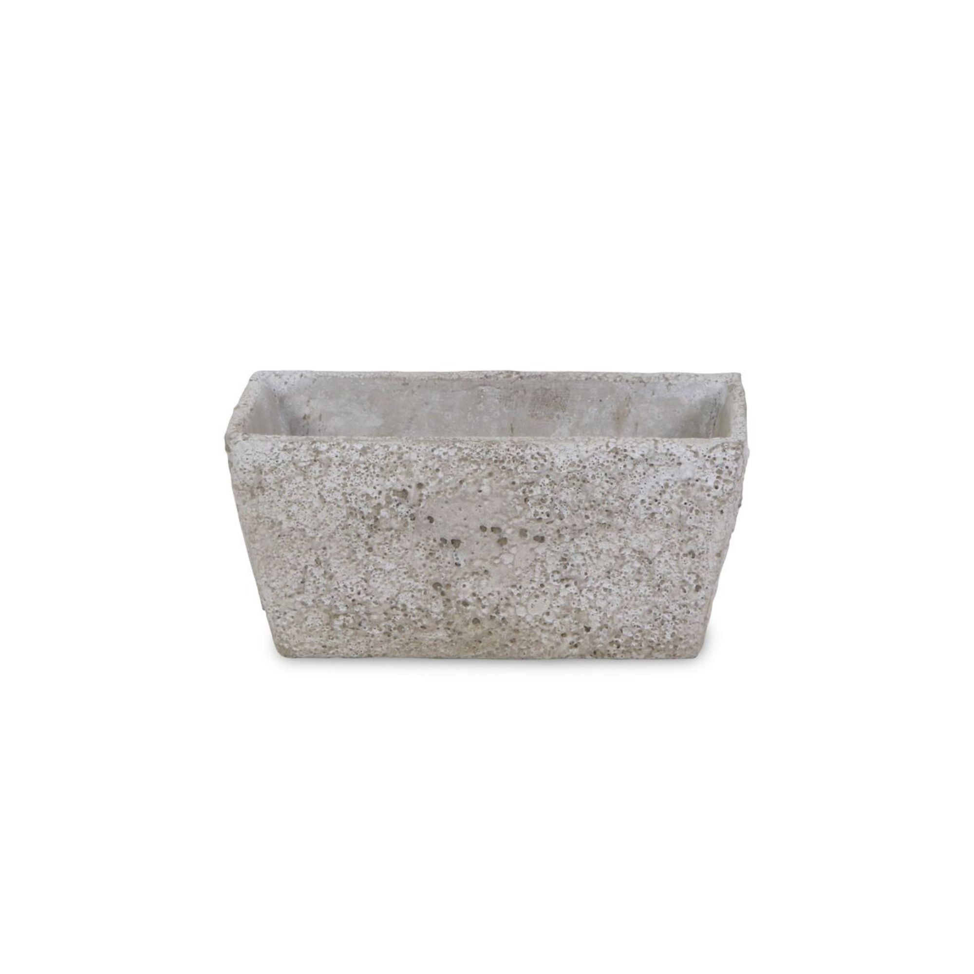 Contemporary Home Living 9.25" Gray Distressed Finish Rectangular ...