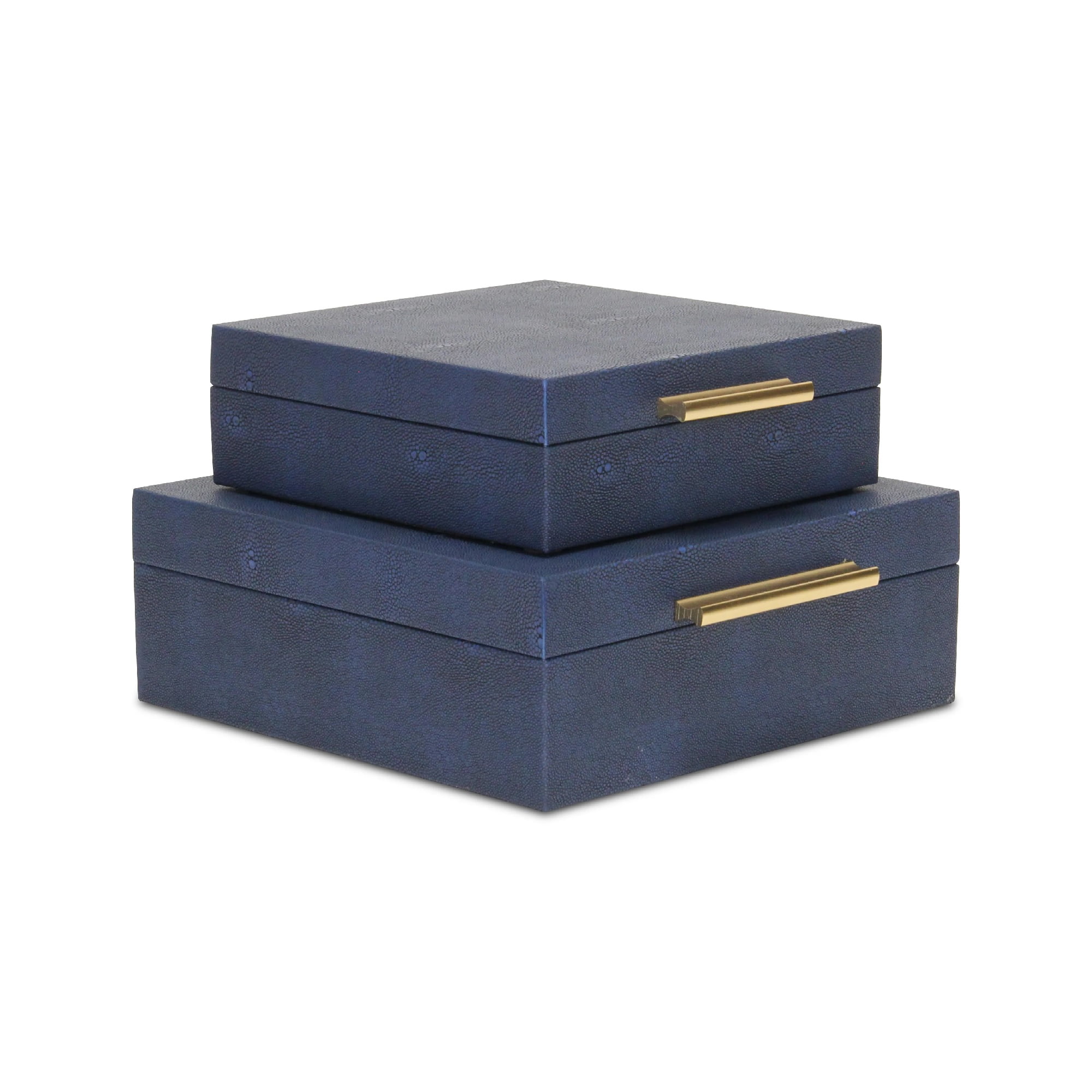 Contemporary Home Living Handcrafted Faux Shagreen Decorative Boxes ...