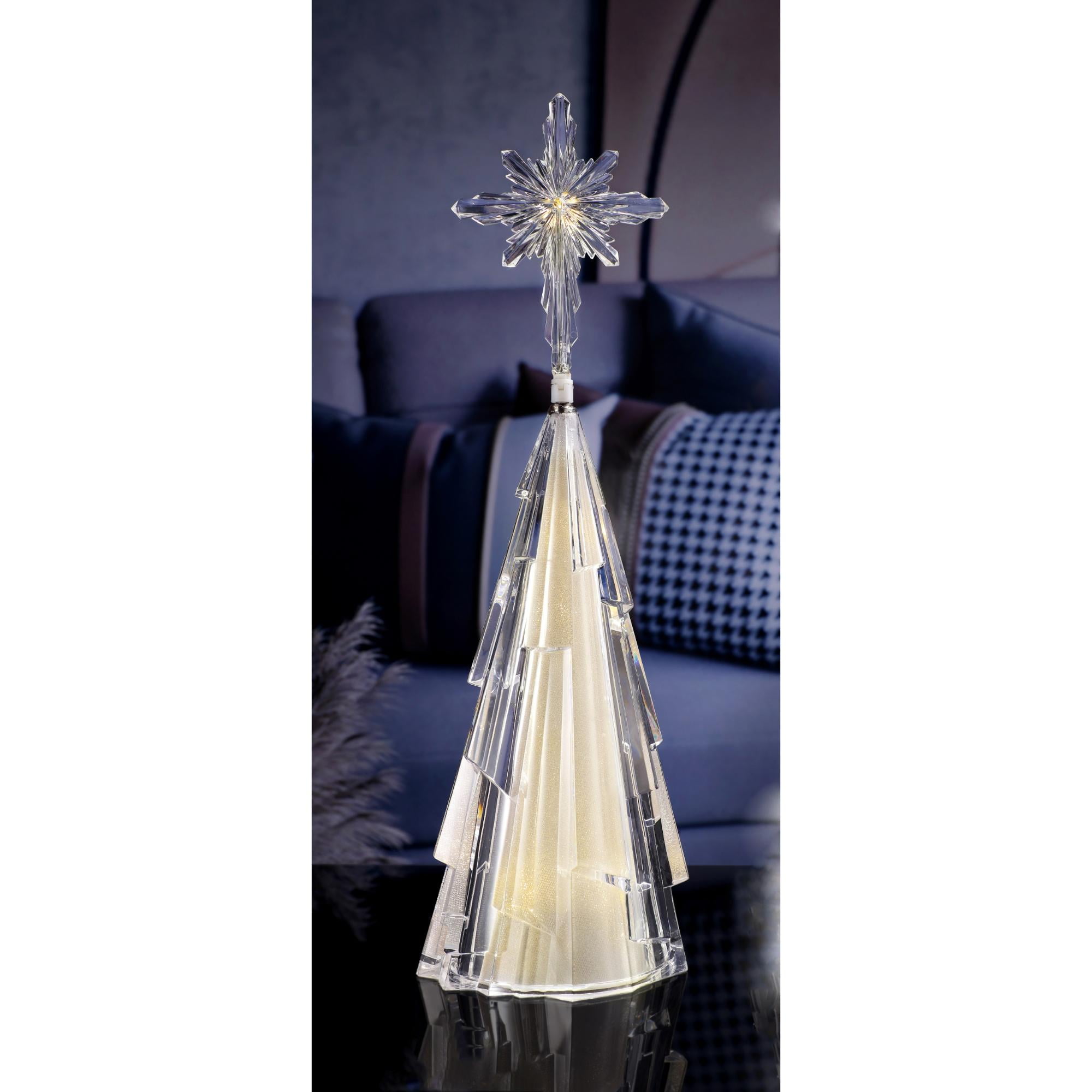 Contemporary Home Living LED Lighted Christmas Tree with Revolving Star ...