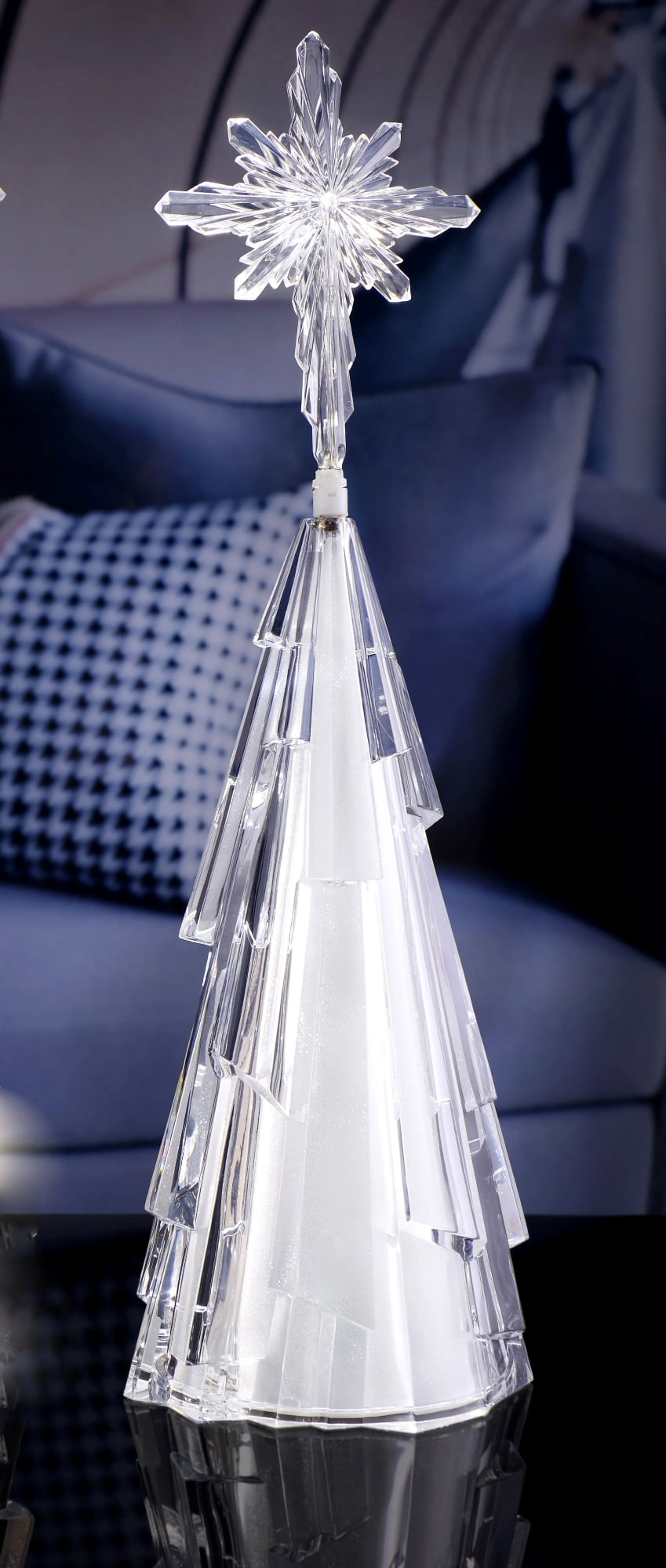 Contemporary Home Living LED Lighted Tabletop Christmas Tree with ...