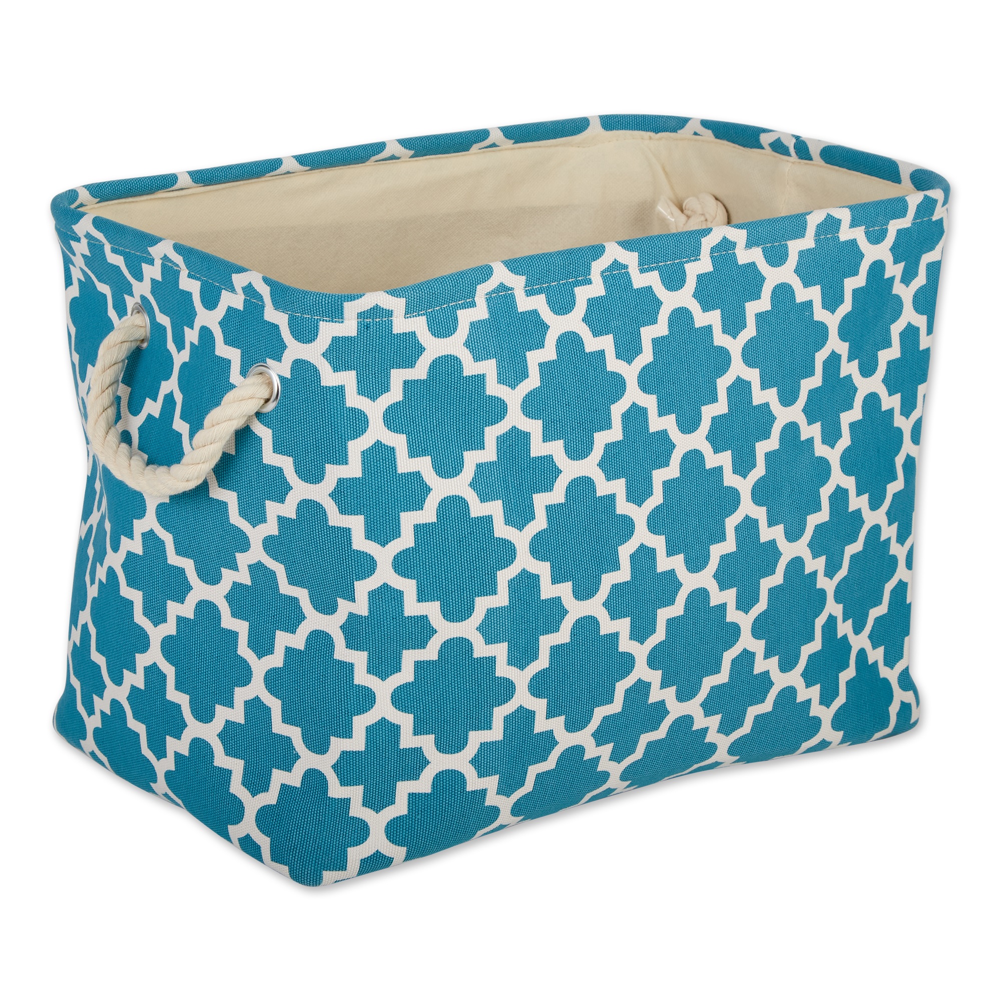 Contemporary Home Living Large Rectangular Lattice Storage Bin - 17.5 ...