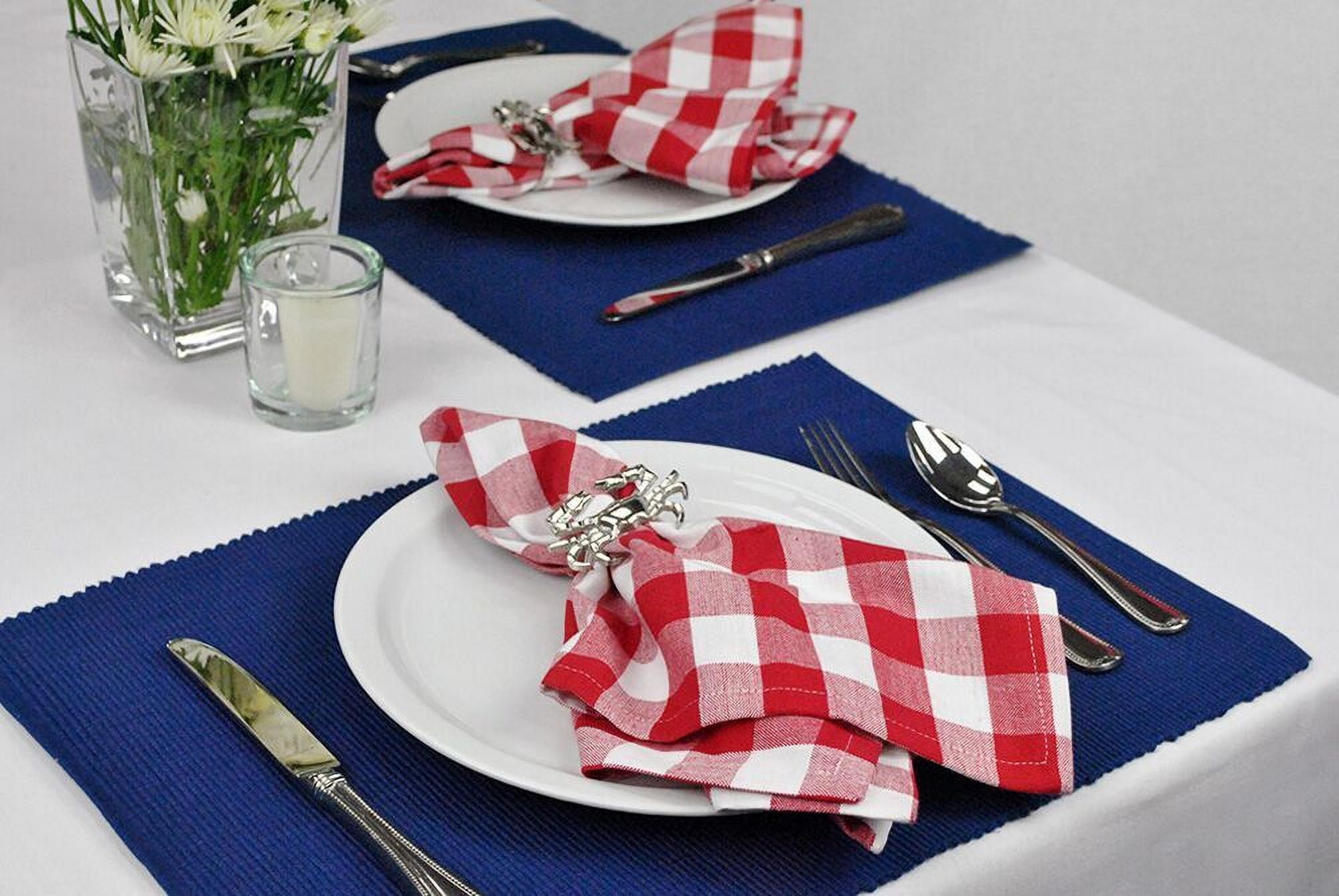 Contemporary Home Living Pack of 6 Navy Blue Rectangular Cloth ...