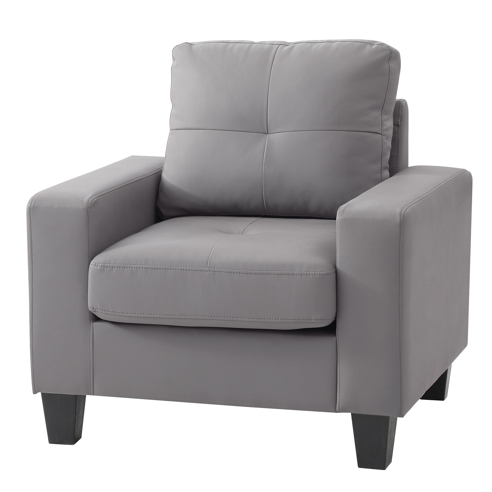 Contemporary Home Living Pocket Coil Seat Accent Chair - 36" - Gray ...