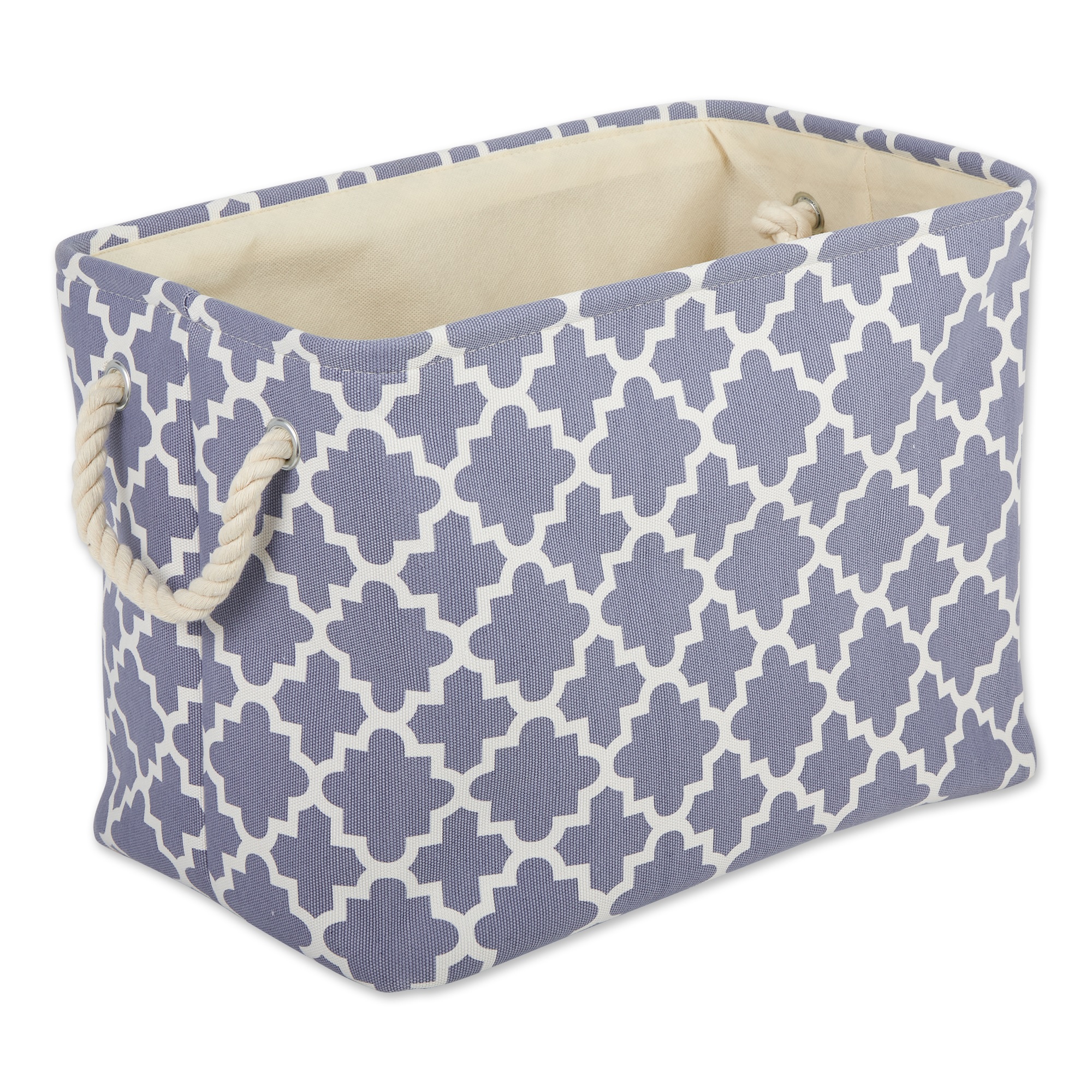 Contemporary Home Living Large Lattice Rectangular Storage Bin - 17.5 ...
