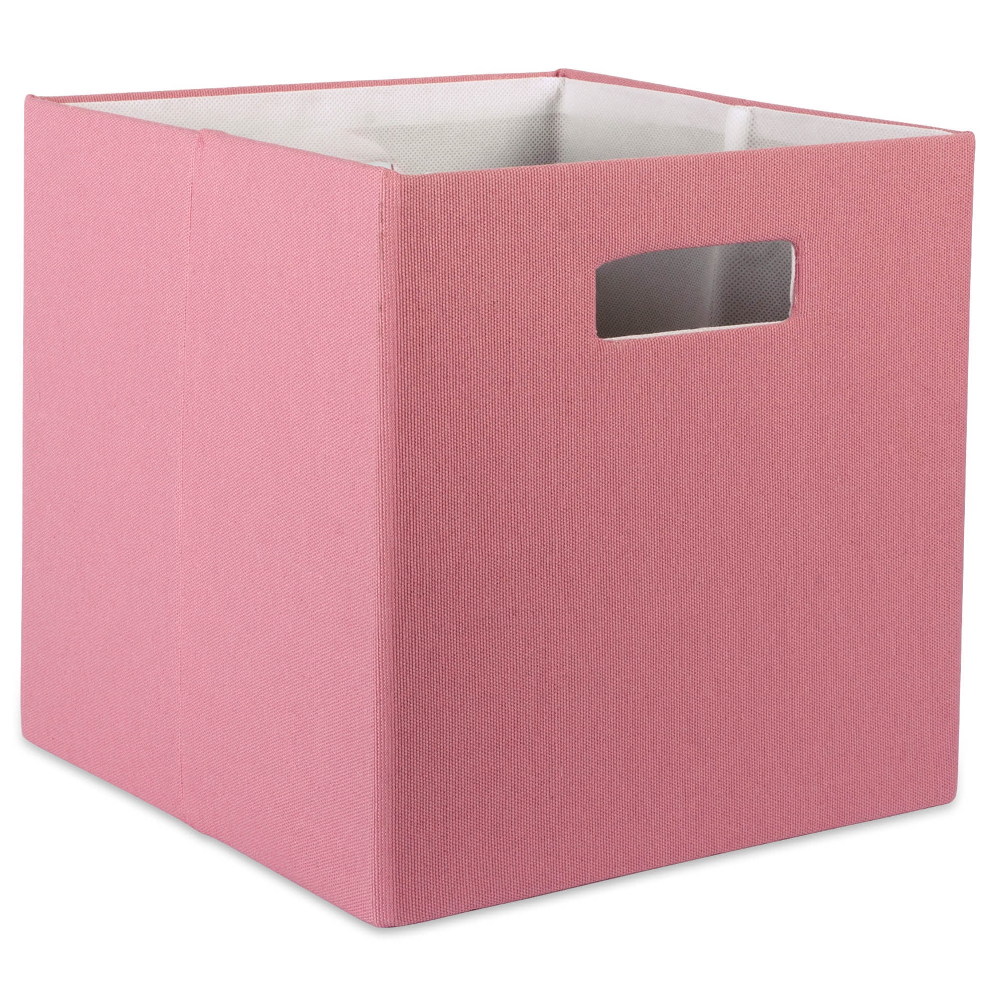 Contemporary Home Living Rose PInk Cube Storage Bin 13" - Walmart.com