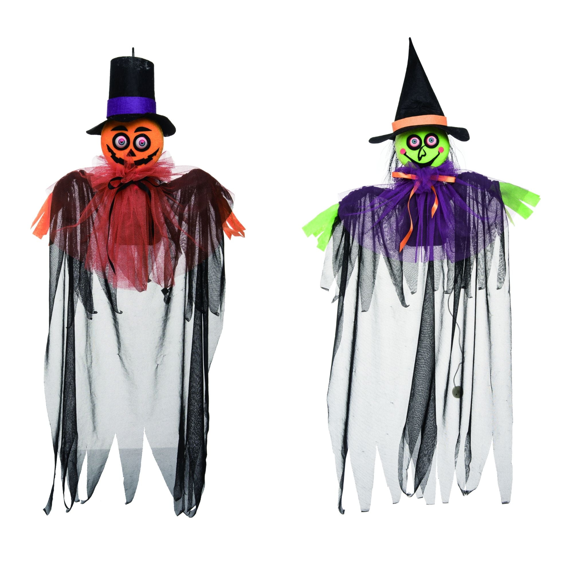 Contemporary Home Living Set of 2 Animated Boo Ghost Halloween Decors ...