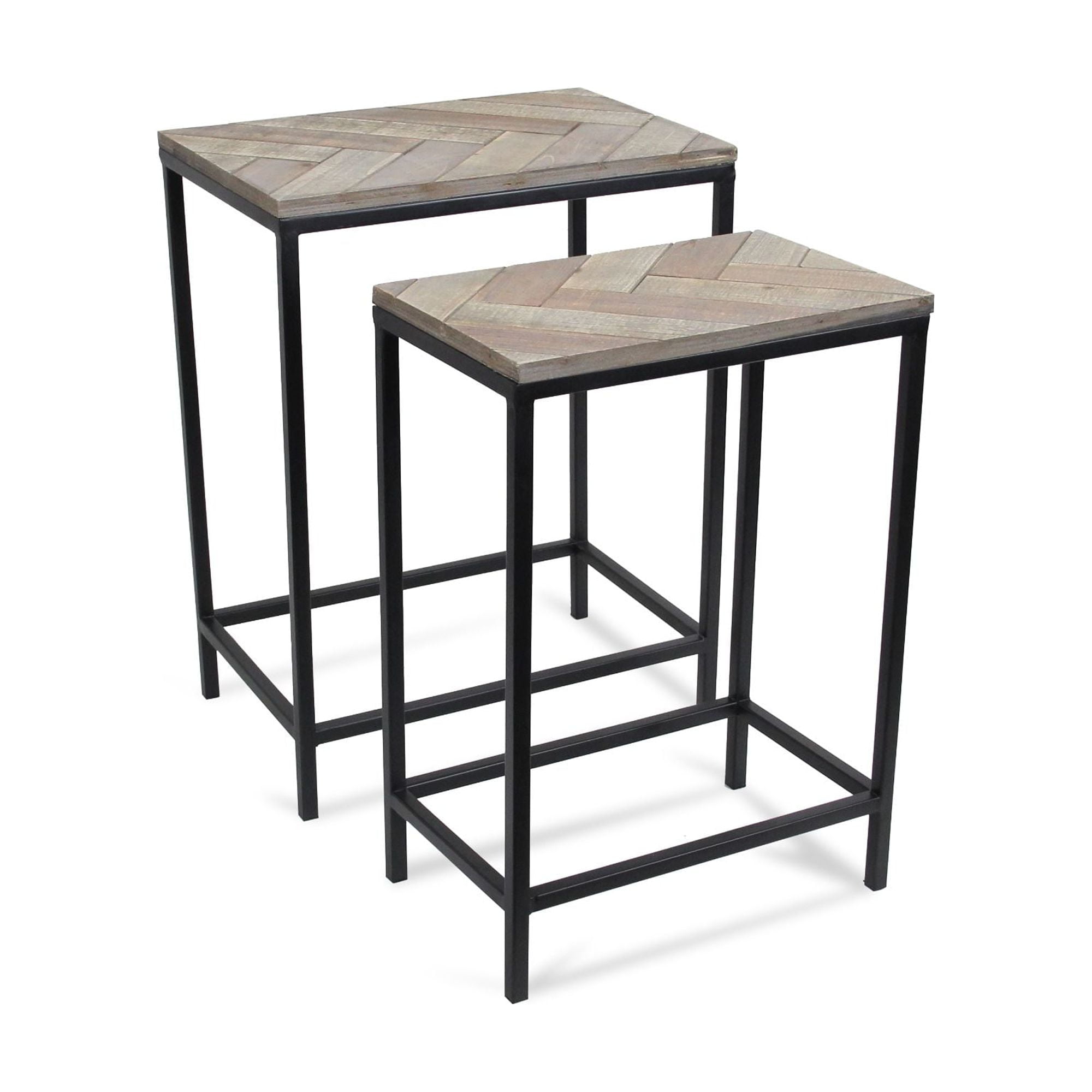 Contemporary Home Living Set of 2 Gray and Black Contemporary ...