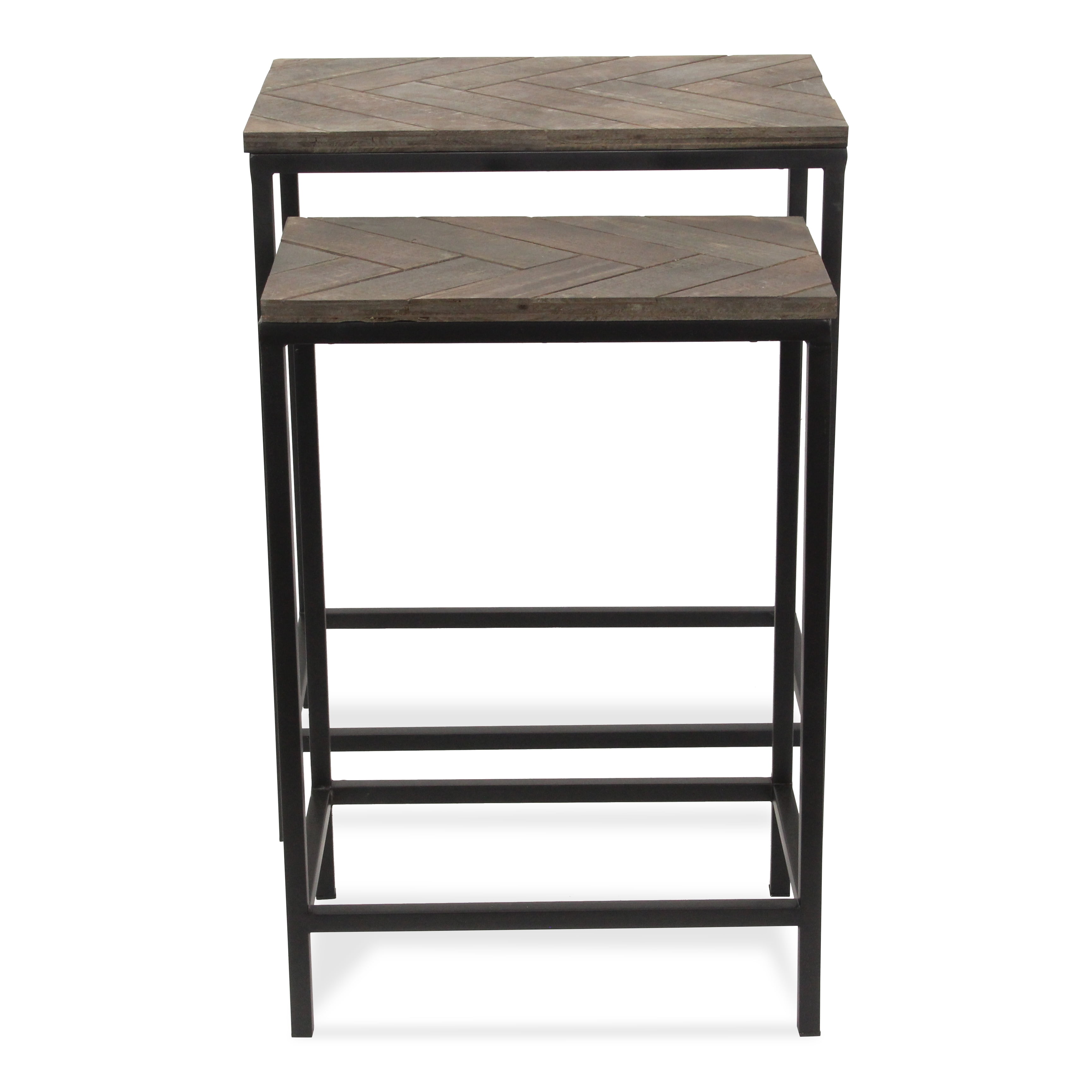 Contemporary Home Living Set of 2 Gray and Black Contemporary ...