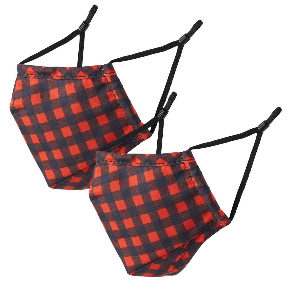 Contemporary Home Living Set of 2 Red and Black Buffalo Checkered Adult ...