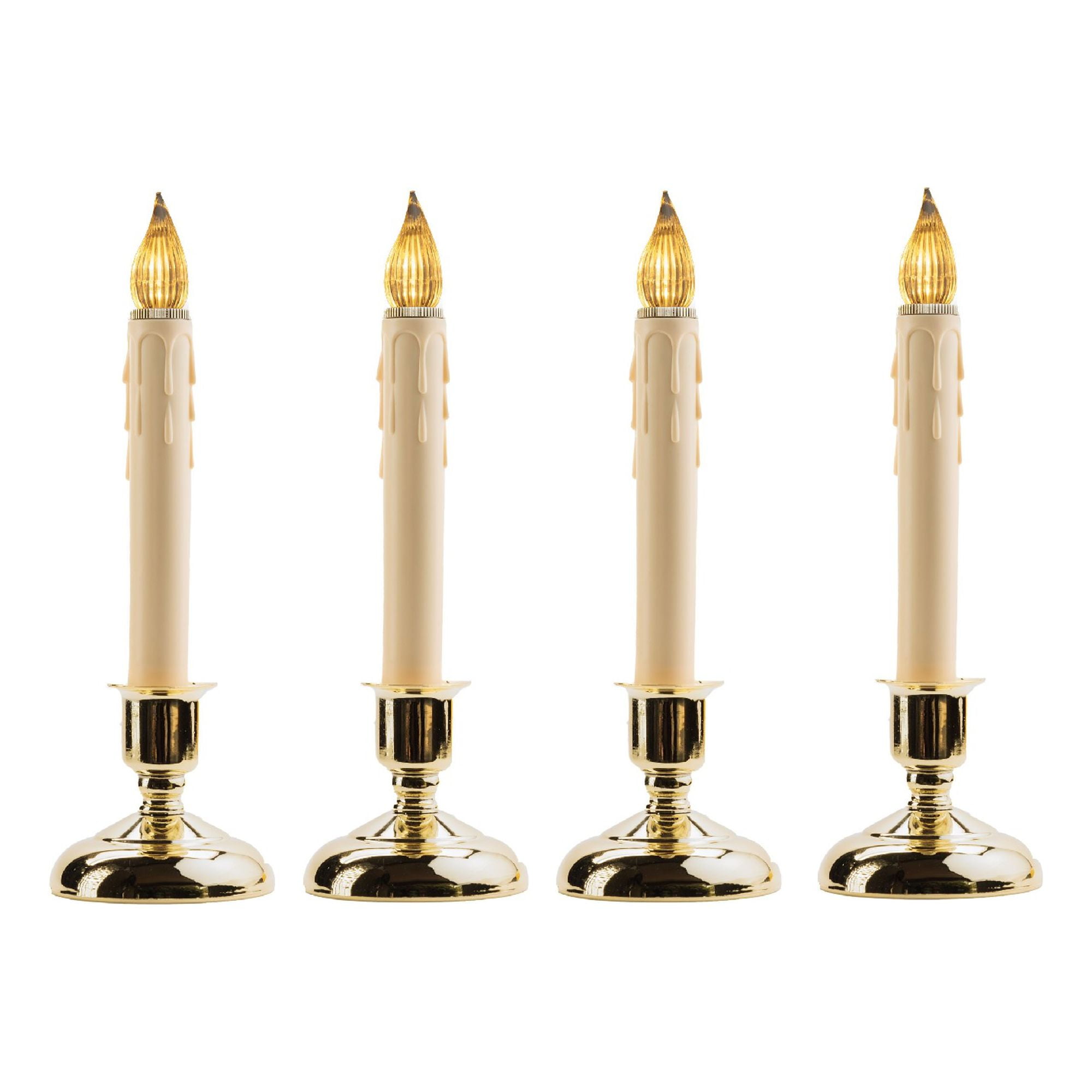 Contemporary Home Living Set of 4 Cape Cod LED Christmas Candle Lamps ...