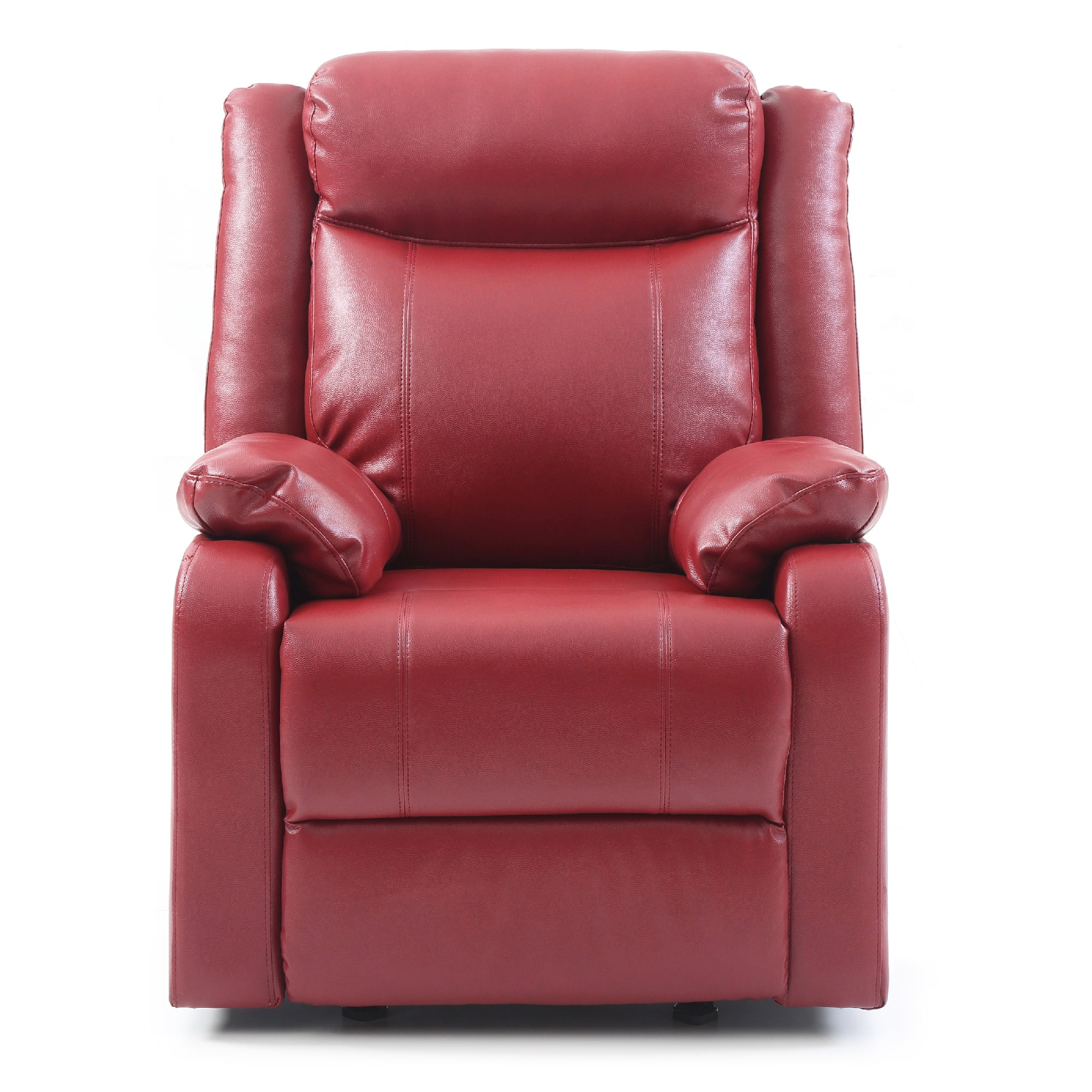 Contemporary Home Living Solid Upholstered Reclining Accent Chair with ...