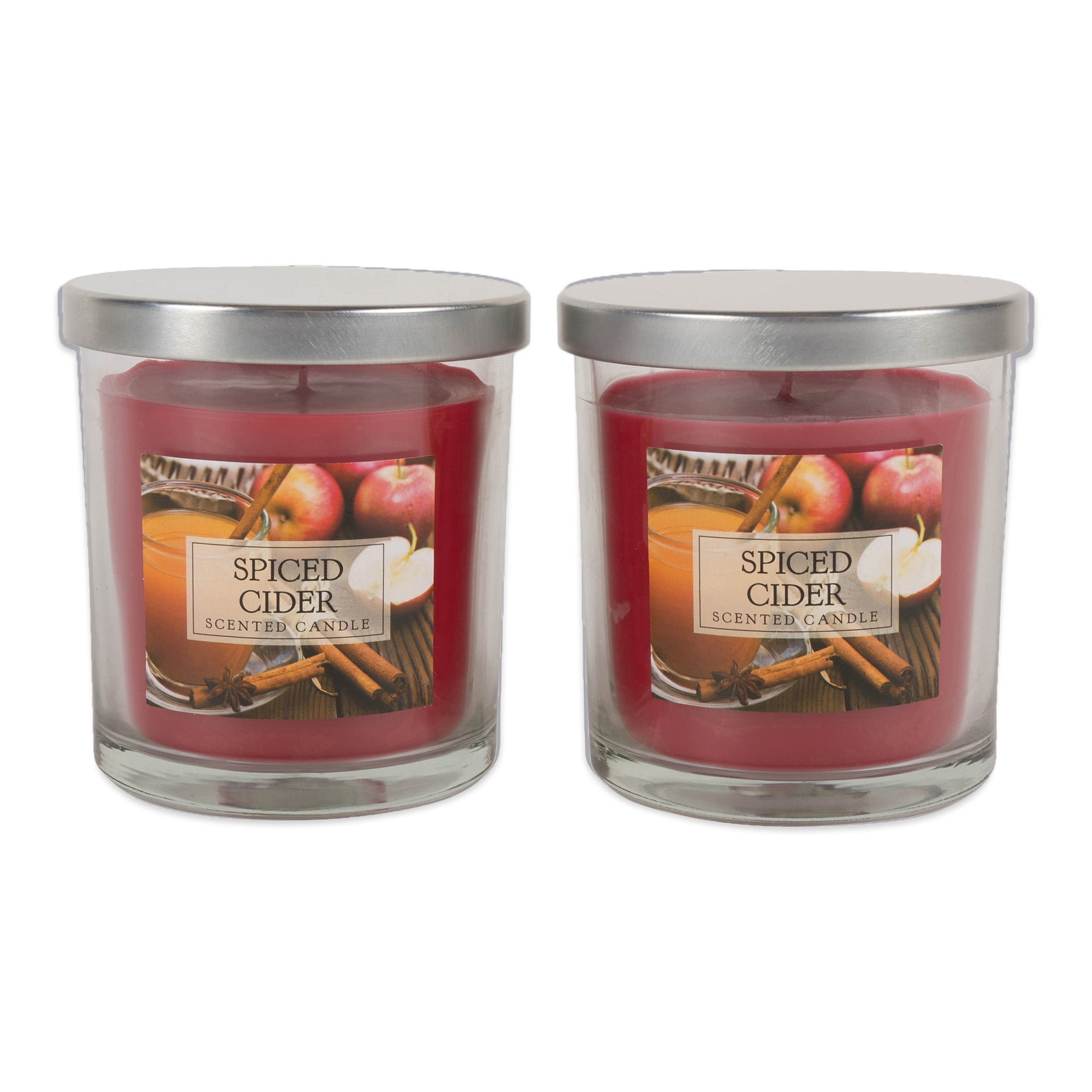 Contemporary Home Living Spiced Cider Candle, Red, 1-Wick, 2 Pack ...