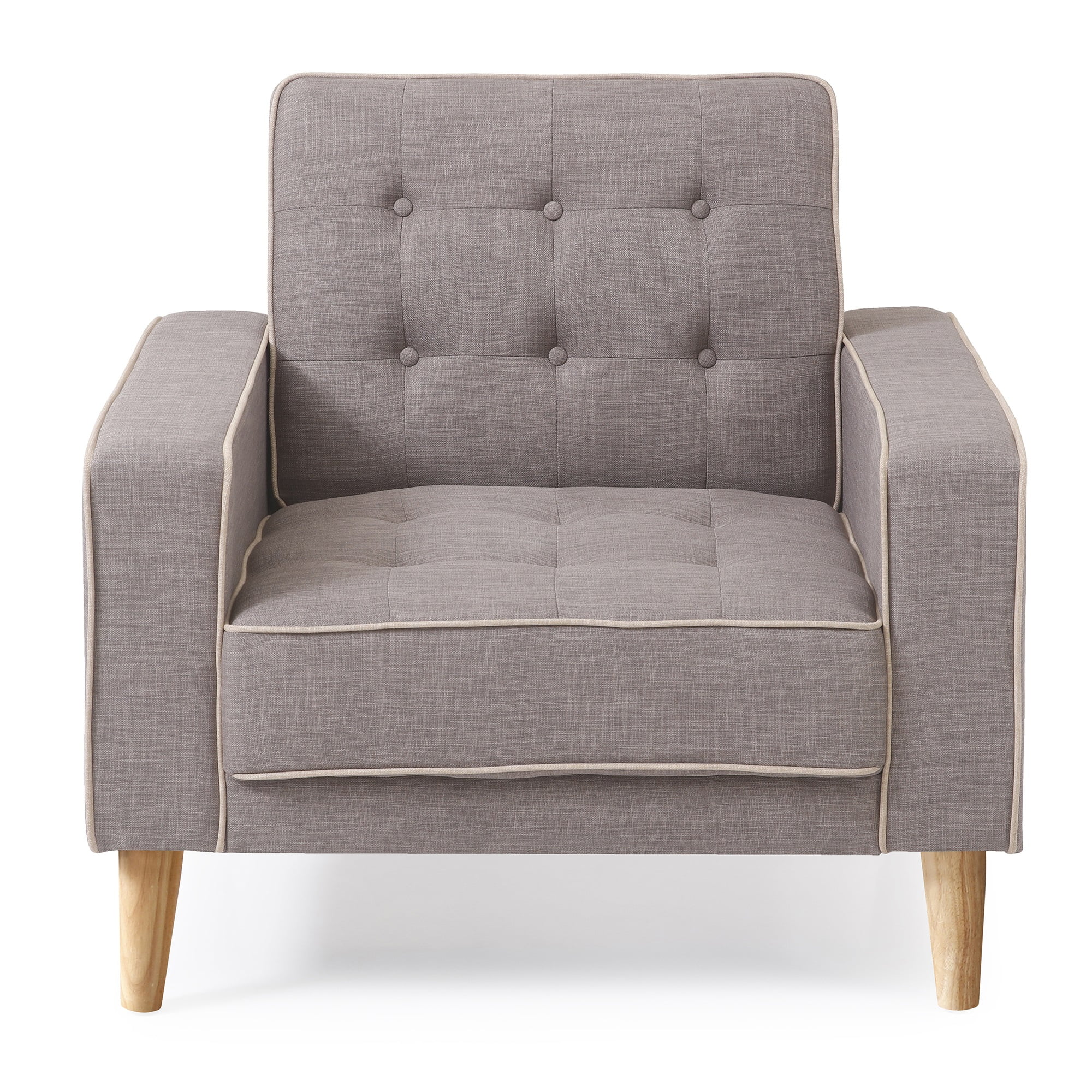 Contemporary Home Living Tufted Accent Chair with Sleeper Conversion ...