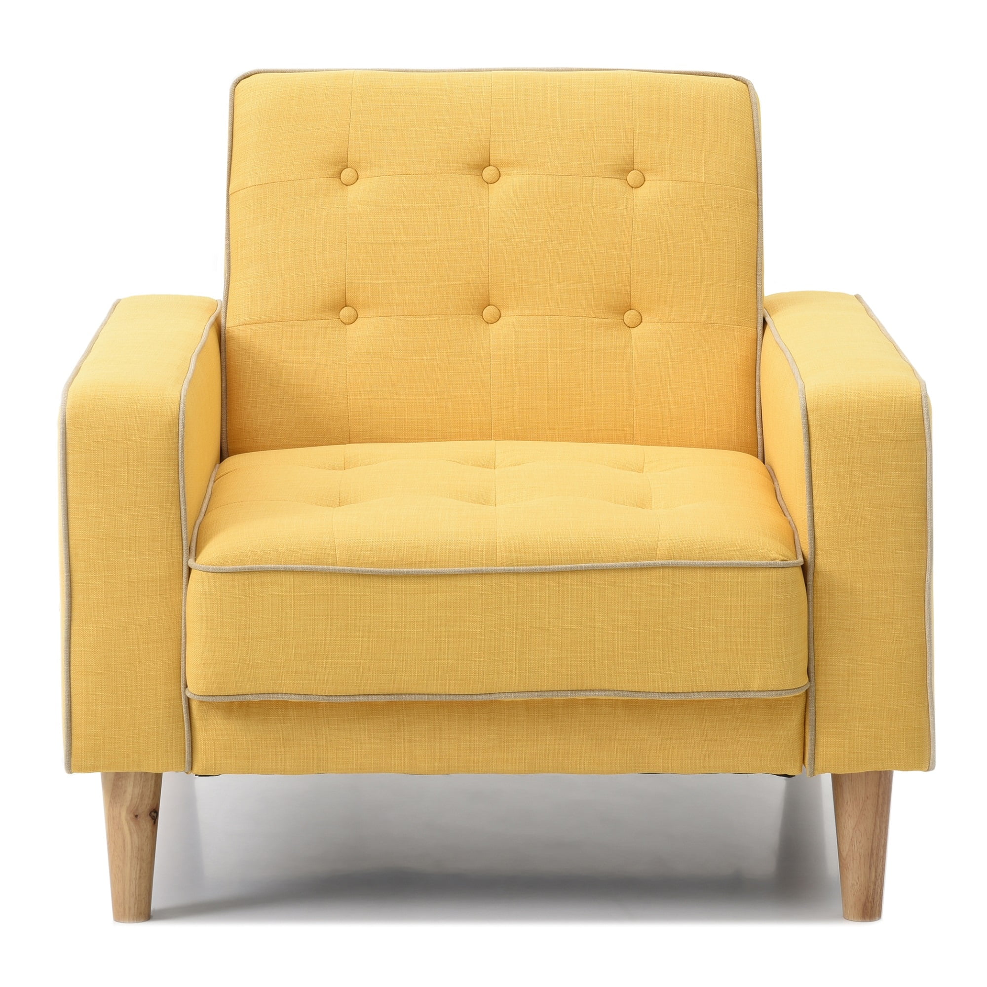 Contemporary Home Living Tufted Accent Chair with Sleeper Conversion ...