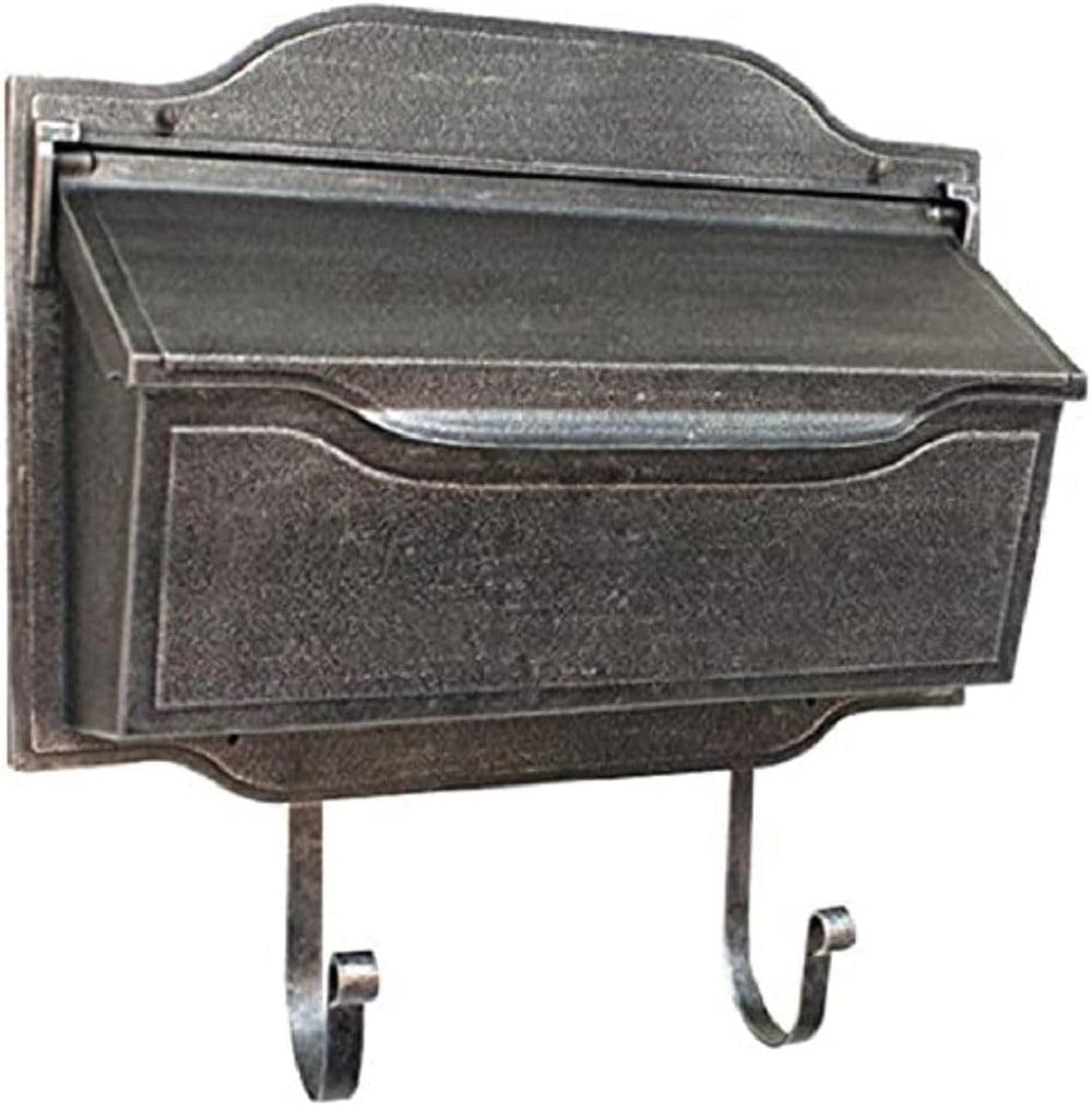 Contemporary Horizontal Swedish Silver Wall-Mounted Mailbox - Walmart.com