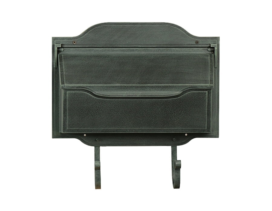 Contemporary Horizontal Verdi Green Wall-Mounted Mailbox - Walmart.com