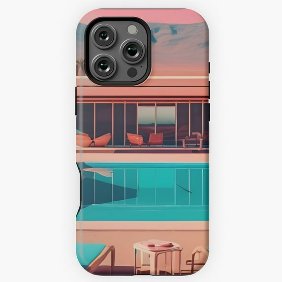 Contemporary House In Desert Fun iPhone Case 17 16 15 14 13 12 11 Pro ...