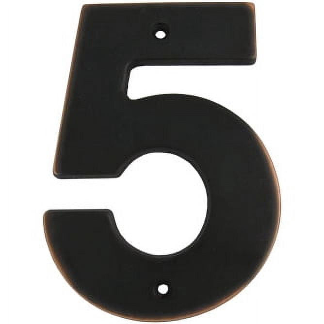 Contemporary House Number, #5, 5 Inches, Vintage Bronze by Stone Harbor ...