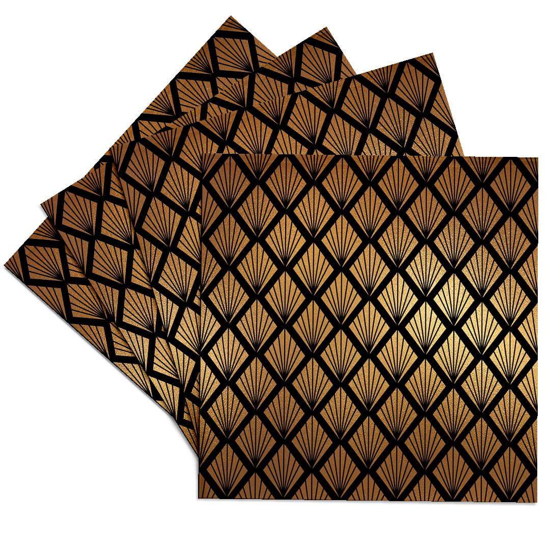 3drose, Contemporary Image of Gold and Black Art Deco Fan Diamond ...