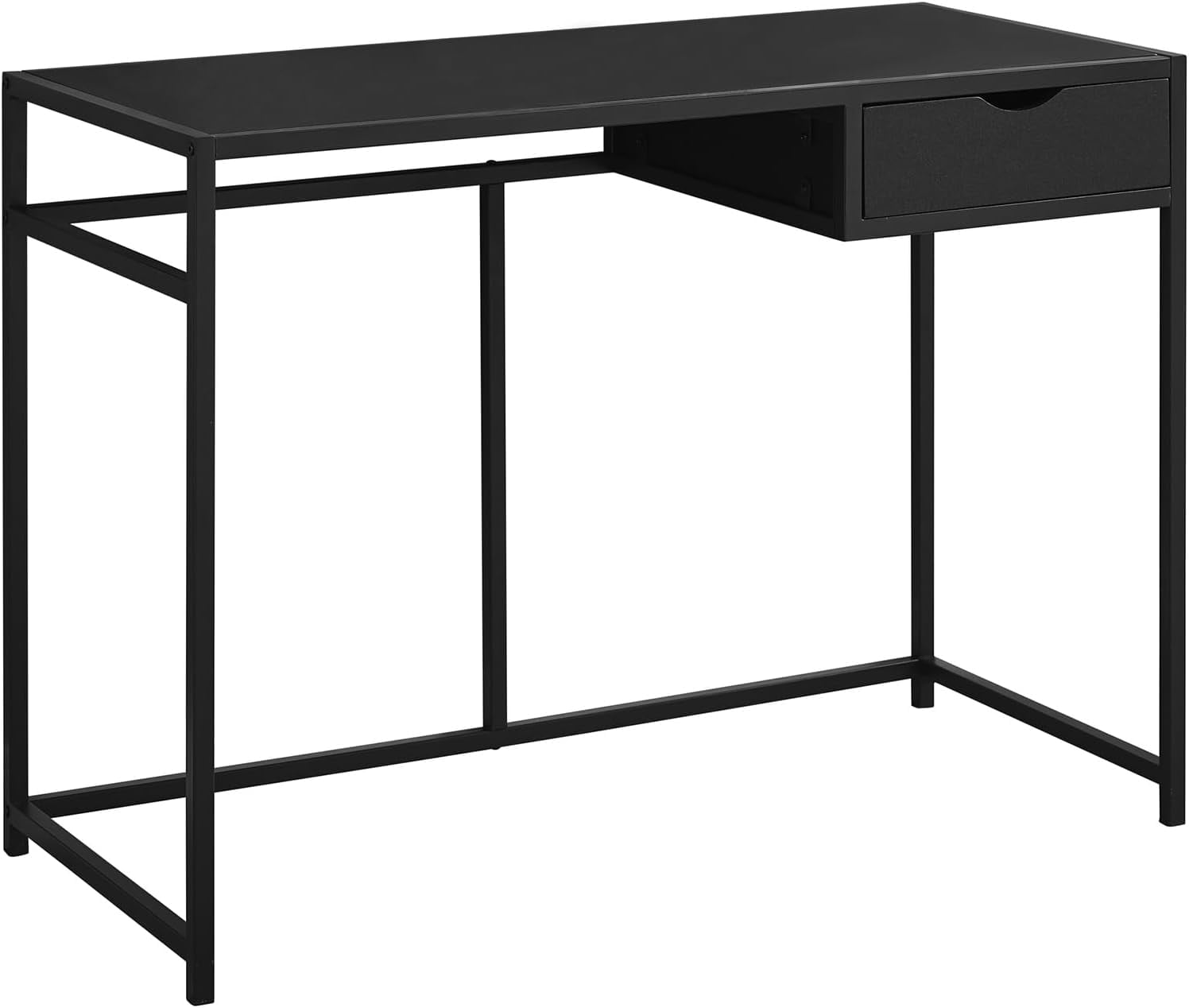 Contemporary Laptop Table with Drawer Home Office Computer Desk-Metal ...