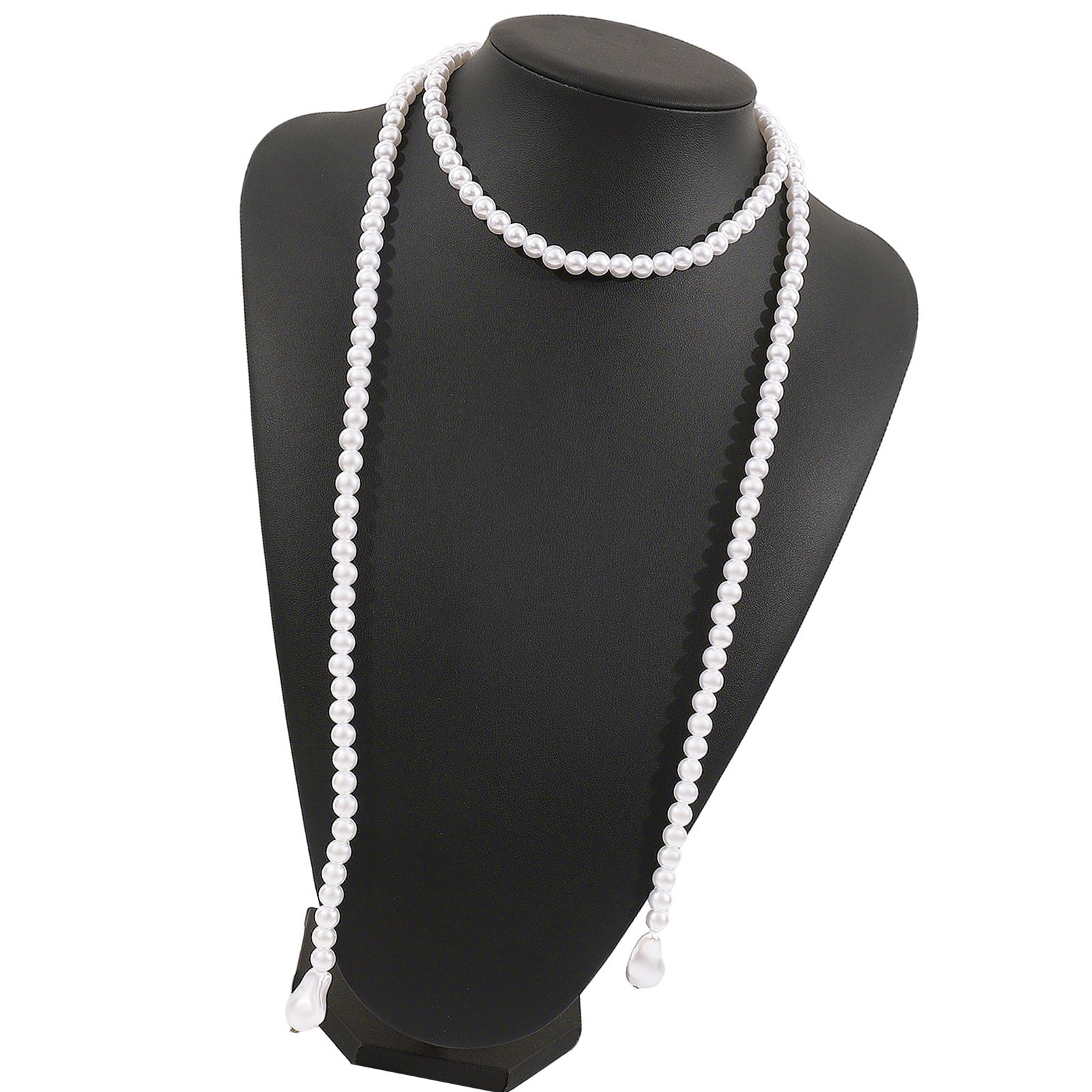 Contemporary Layering Necklace Crafted With Imitation Pearls And ...