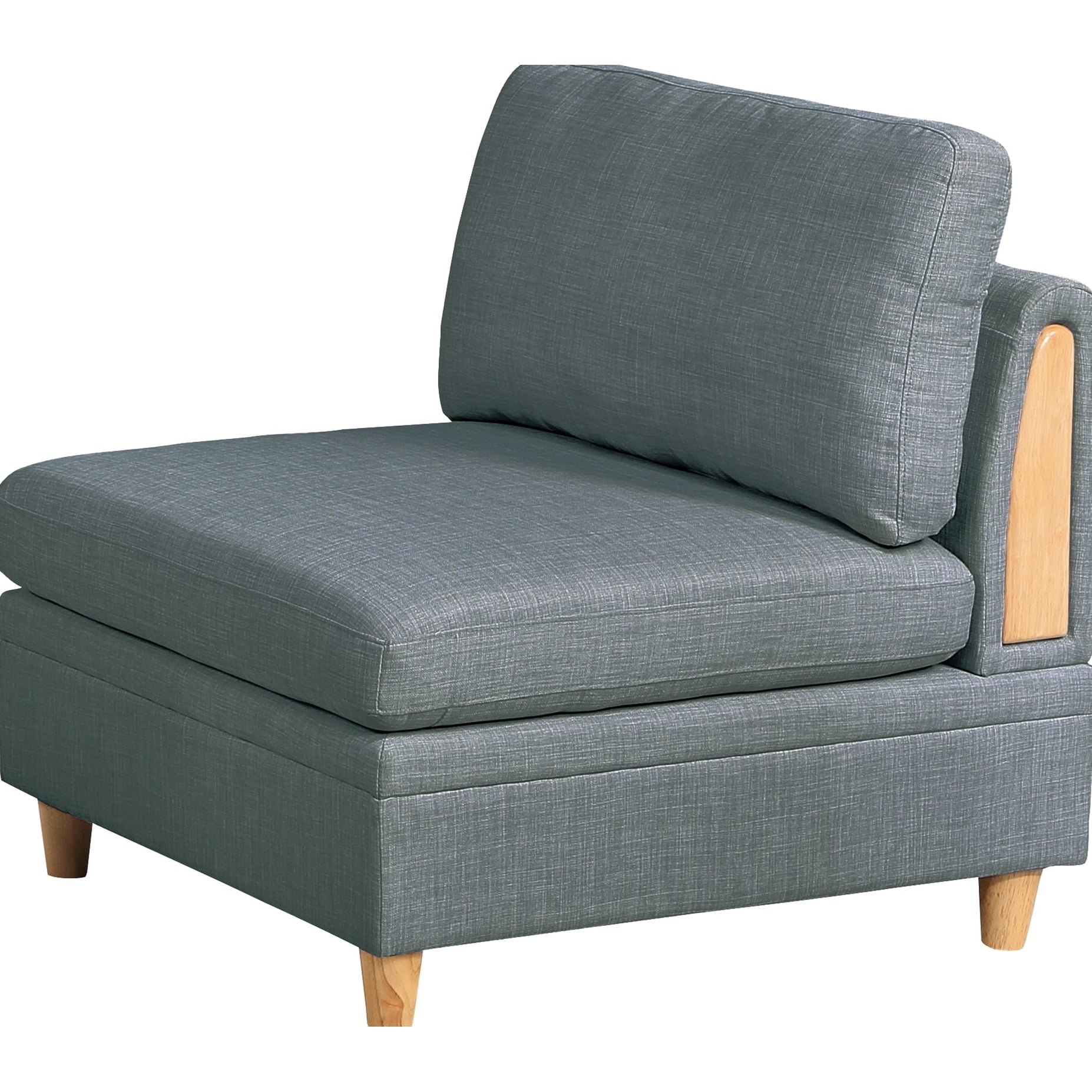 Contemporary Living Room Chair With Fabric And Clean Back Armless In ...