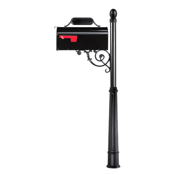 Contemporary Mailbox Post System With Standard Solar Box - Walmart ...
