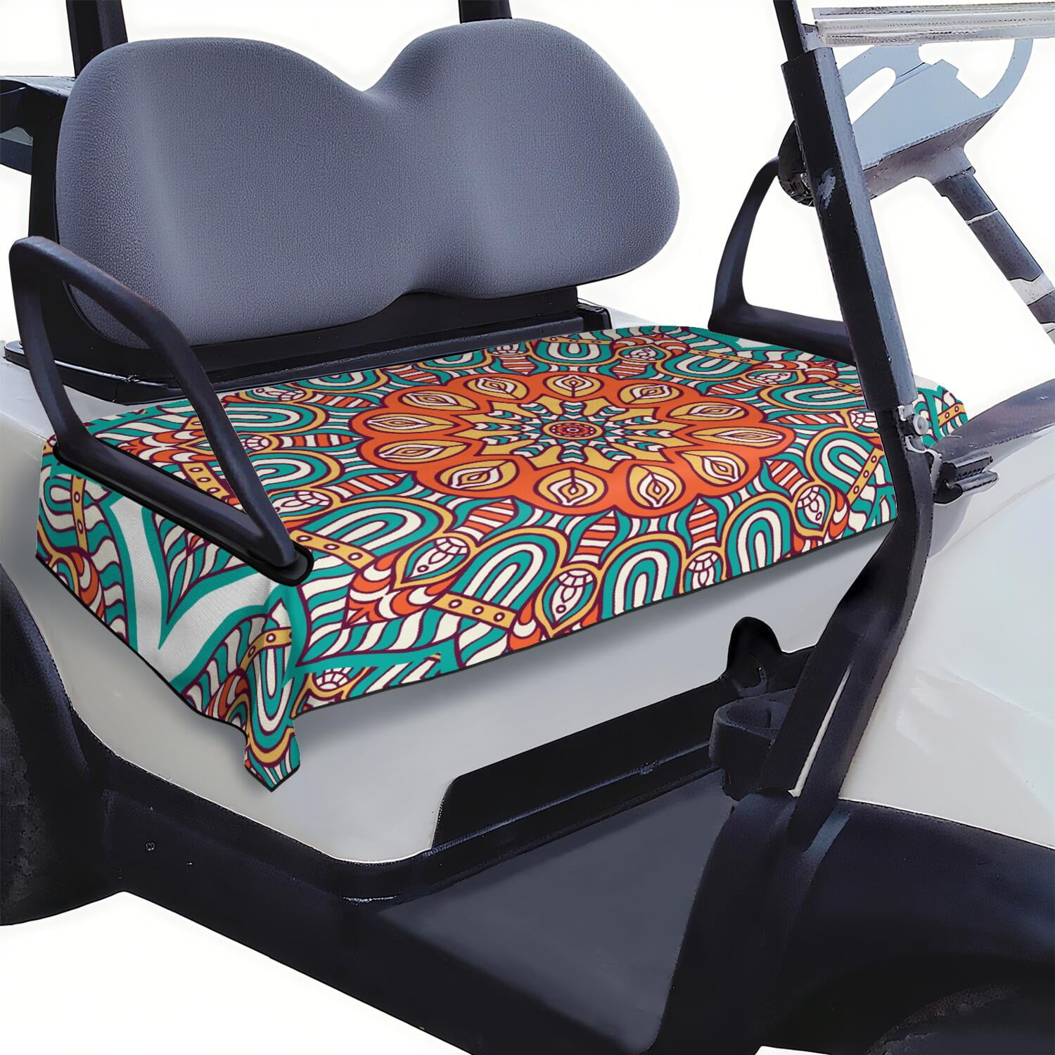Contemporary Mandala Golf Cart Seat Cover 51" x 31", Stylish Microfiber ...