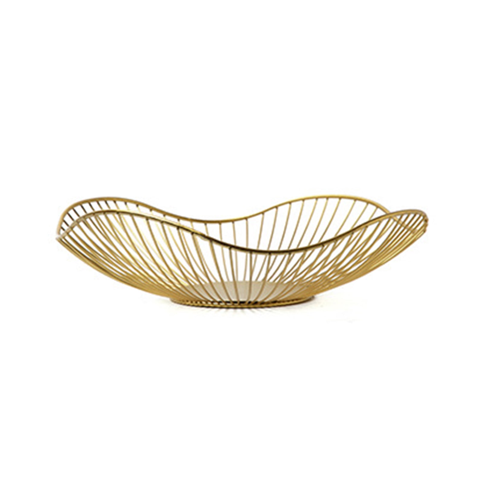 Contemporary Metal Fruit Container Elegant Snacks Bread Serving Dish ...