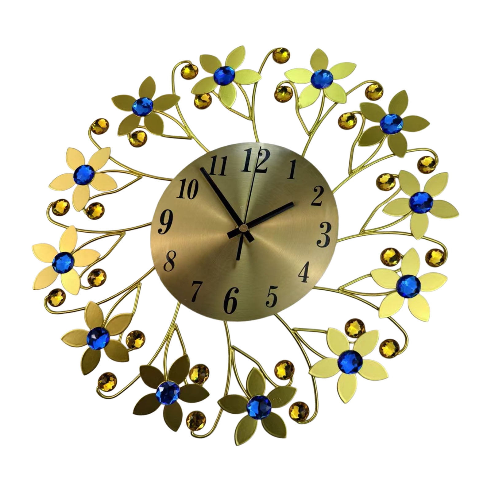 Contemporary Metal Quiet Wall Clock With Large Number for Easy Reading ...