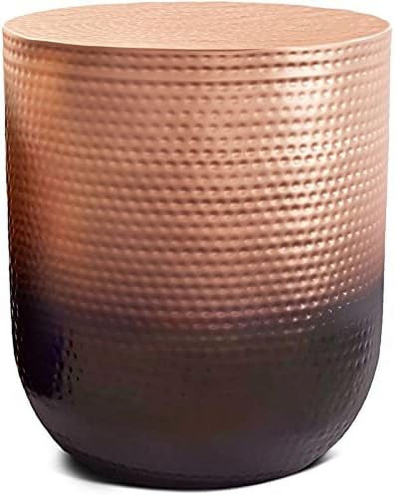 Contemporary Metal Side Table In Copper Ombre - Walmart.com