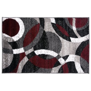 Allstar Grey Modern Geometric flowers design Area Rug (3' 9" x 5' 1 ...
