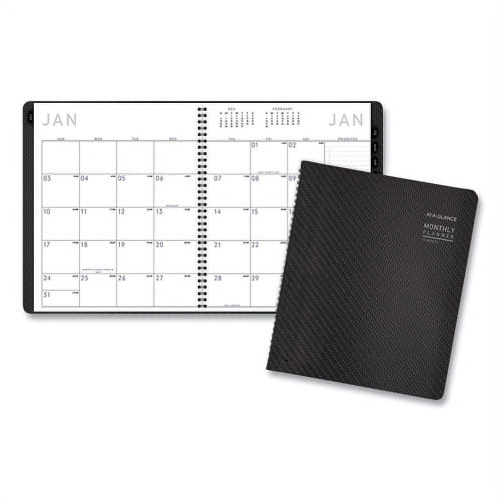 Contemporary Monthly Planner, Premium Paper, 11 x 9, Graphite Cover, 12 ...