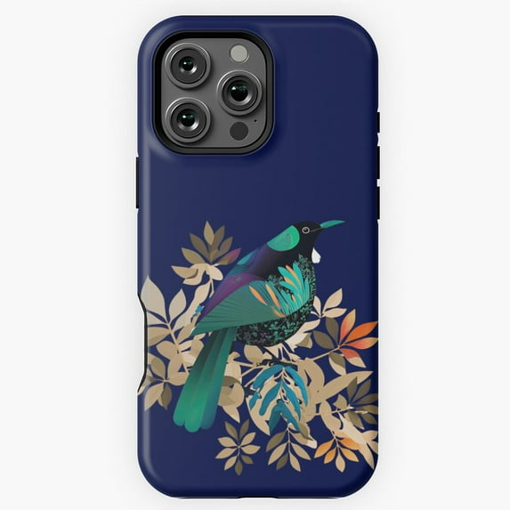 Contemporary New Zealand Tui Bird Print Fun iPhone Case 17 to 11 Pro ...