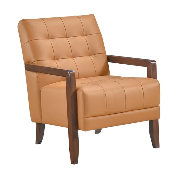 Contemporary Orange Chair / Solid Wood Arms, 33" Height / Suitable for ...
