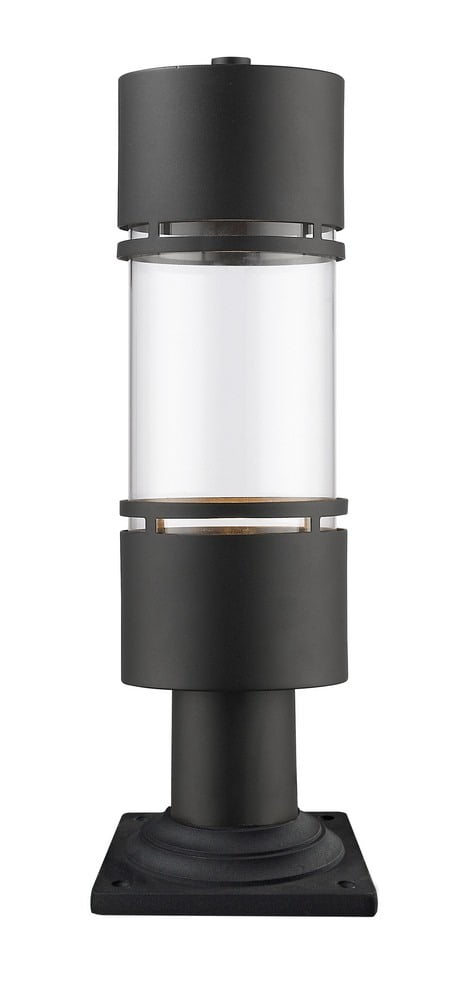 Z-Lite Luminata Outdoor LED Post Mount Light in Black - Walmart.com