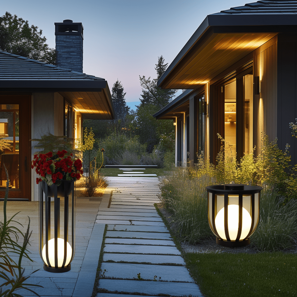 Contemporary Outdoor Lawn Landscape Lamp Electric LED Waterproof Villa ...