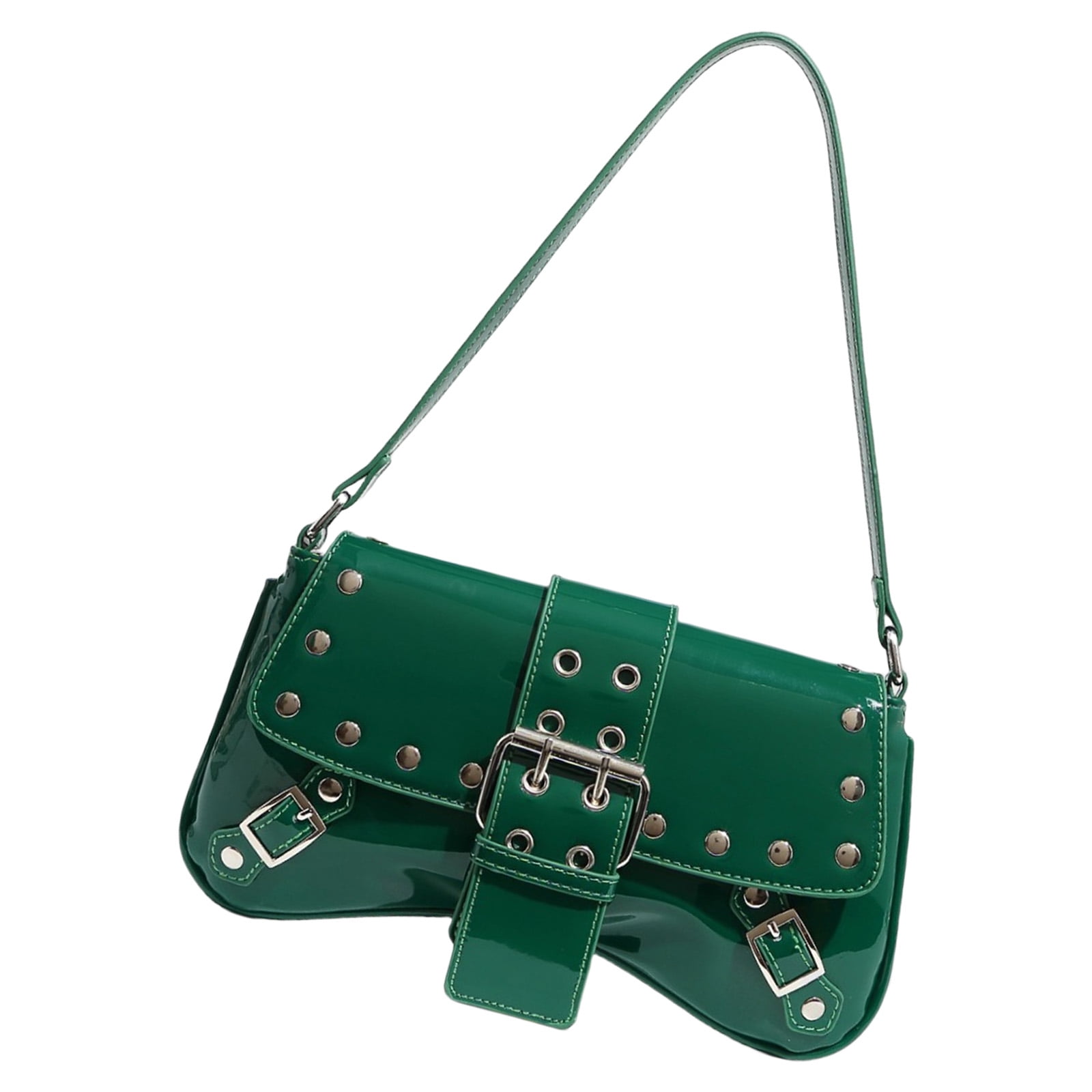 Contemporary PU Leather Shoulder Bags with Studded Decors Armpit Bags ...