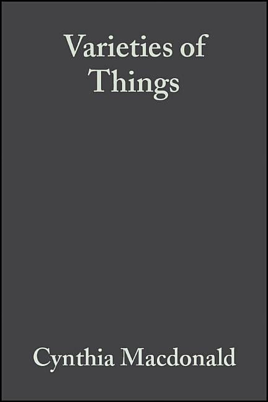 Contemporary Philosophy S Varieties of Things: Foundations of ...