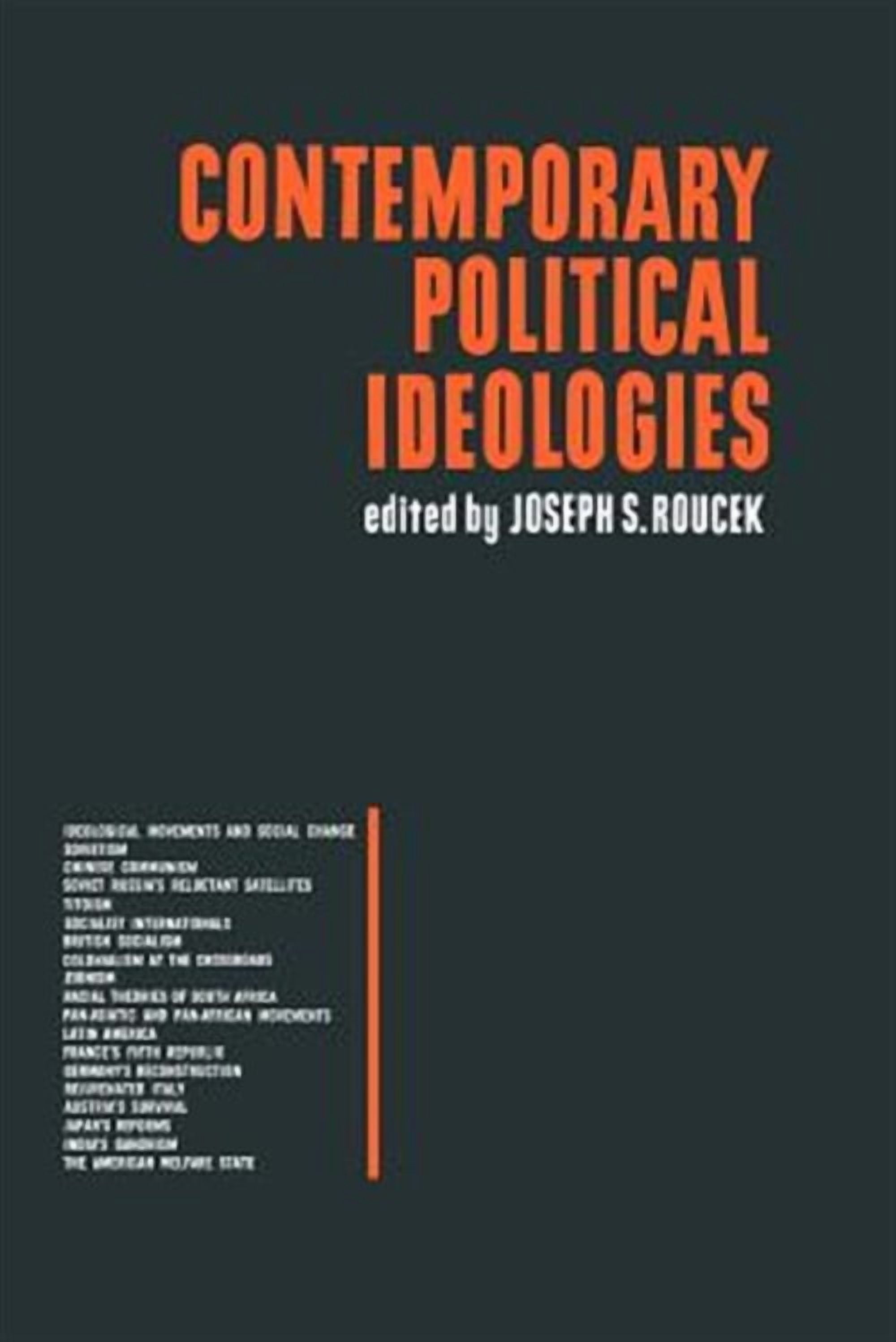 Contemporary Political Ideologies (Paperback) by Joseph S Roucek ...